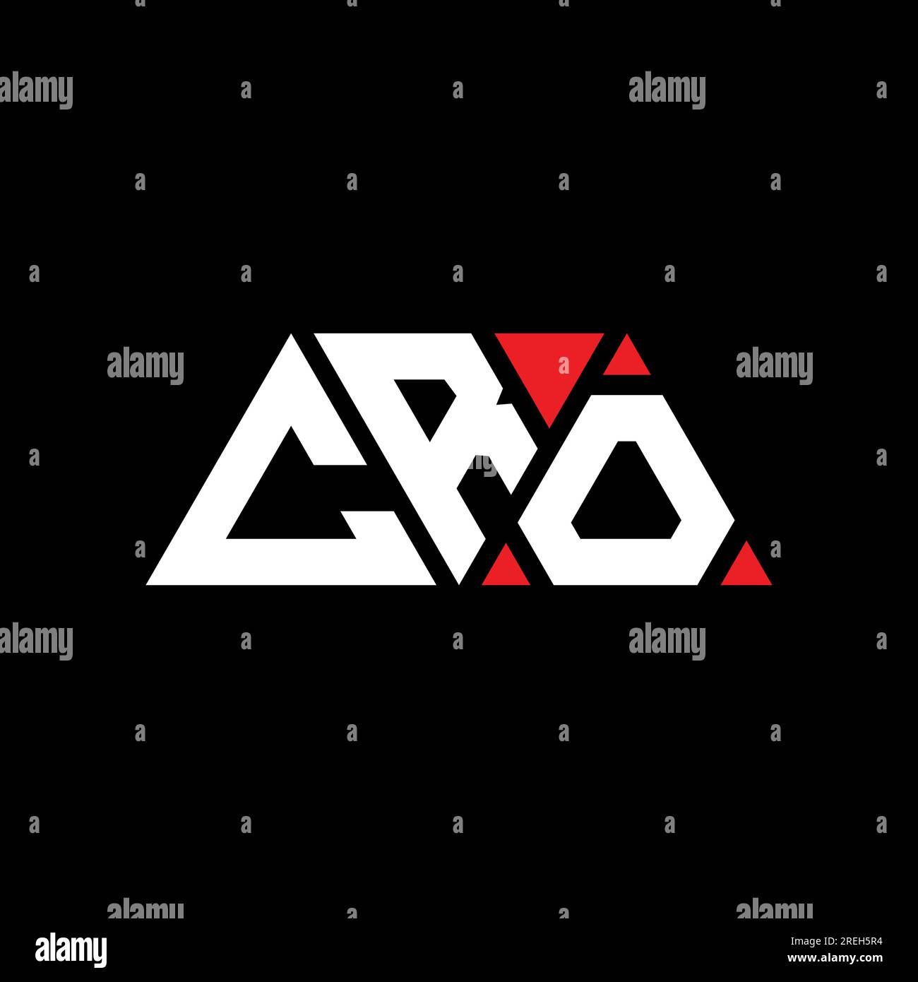 CRO triangle letter logo design with triangle shape. CRO triangle logo design monogram. CRO ...