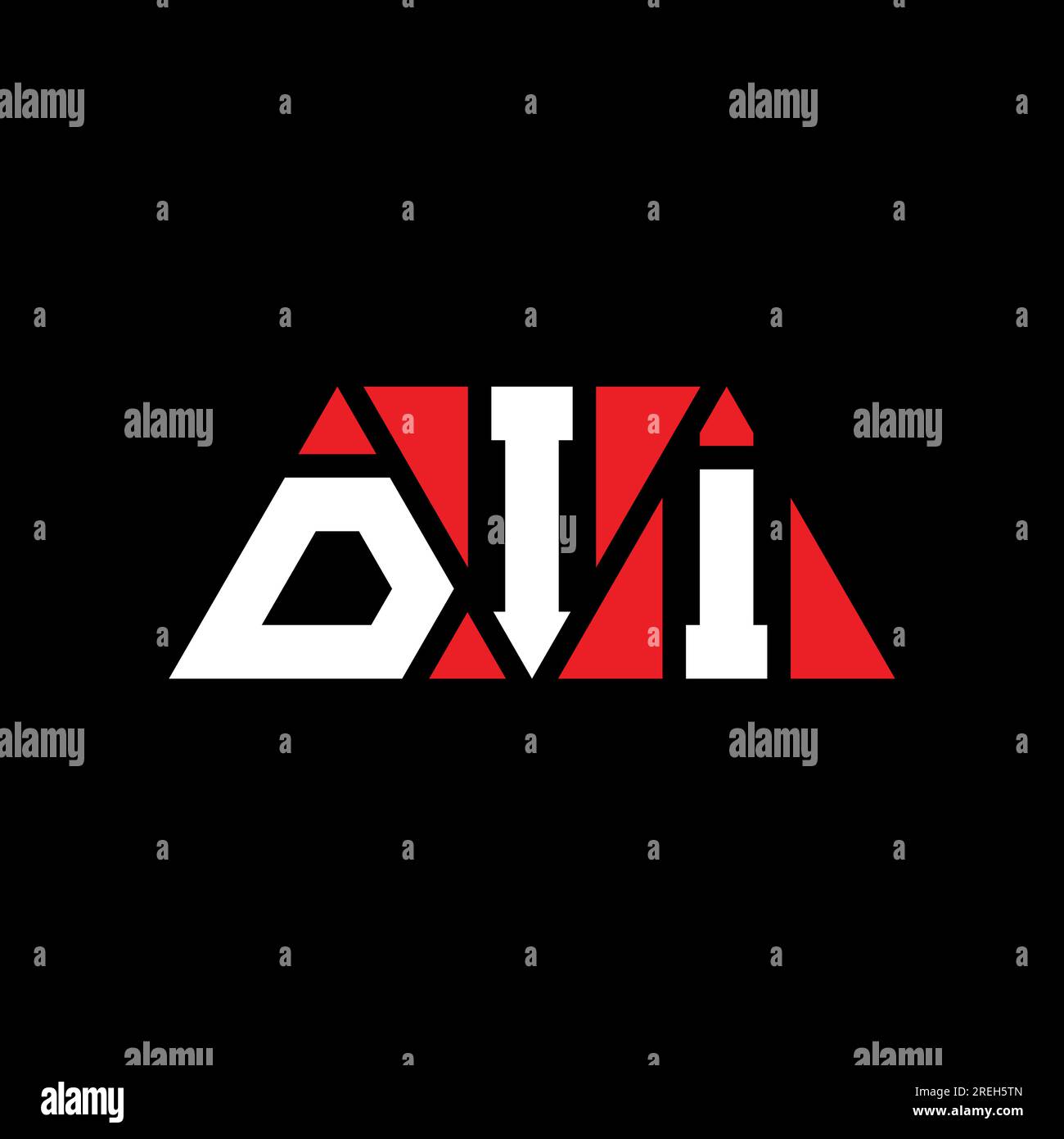 DII triangle letter logo design with triangle shape. DII triangle logo ...