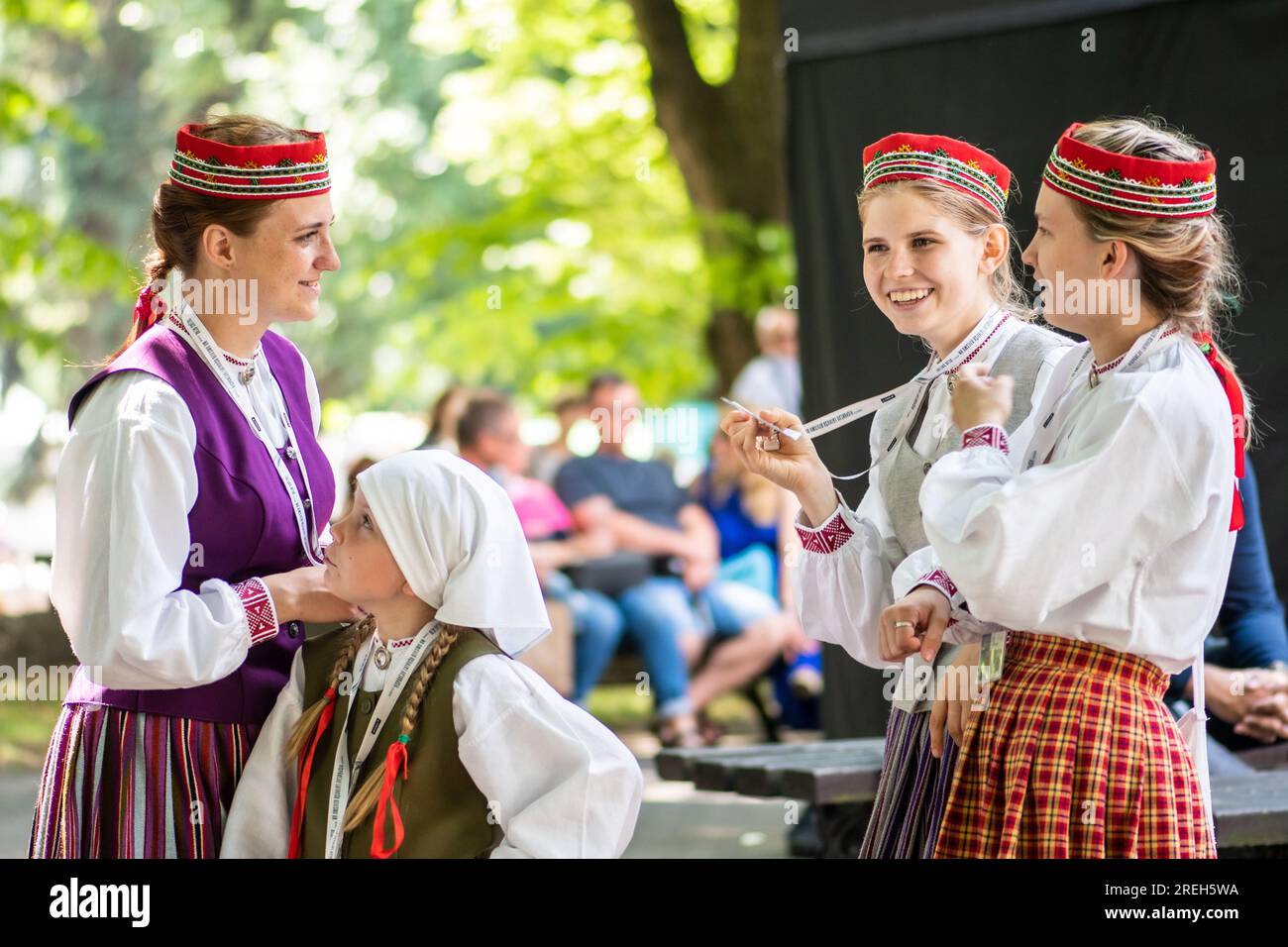 Latvia folk festival girls in hi-res stock photography and images - Alamy