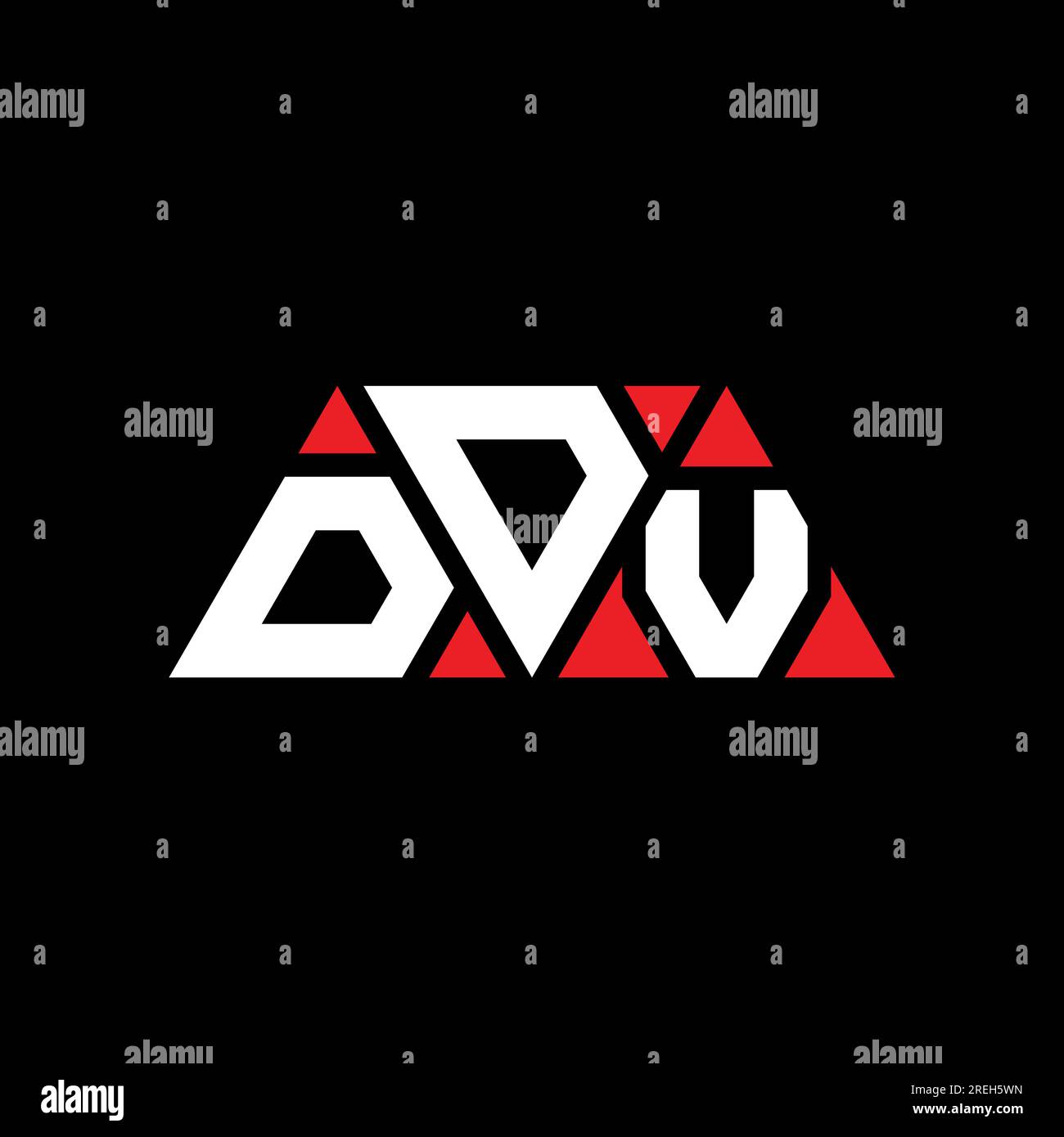 DDV triangle letter logo design with triangle shape. DDV triangle logo ...