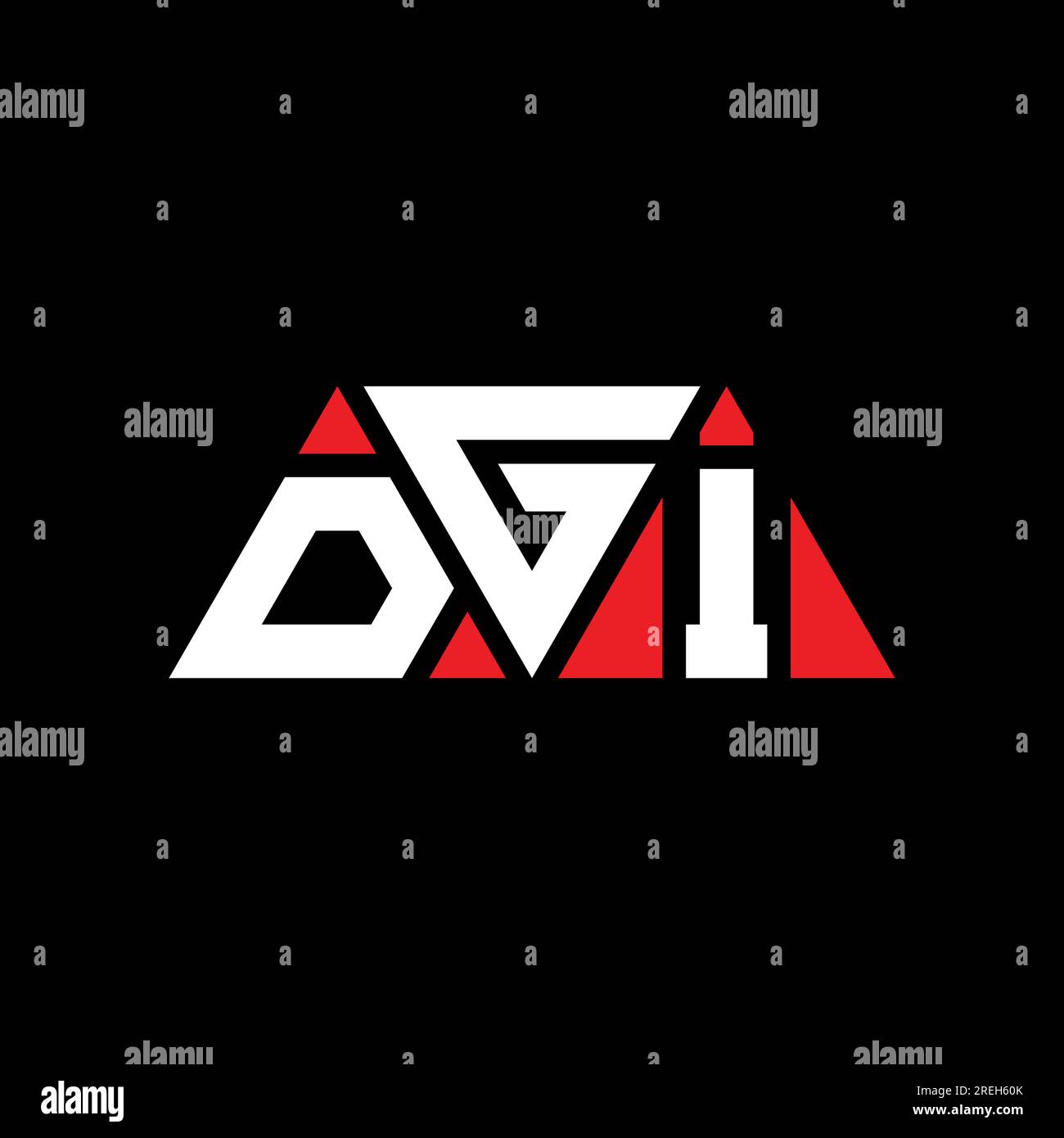 DGI triangle letter logo design with triangle shape. DGI triangle logo ...