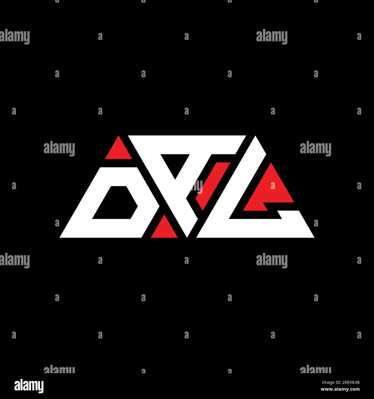 DAL triangle letter logo design with triangle shape. DAL triangle logo ...