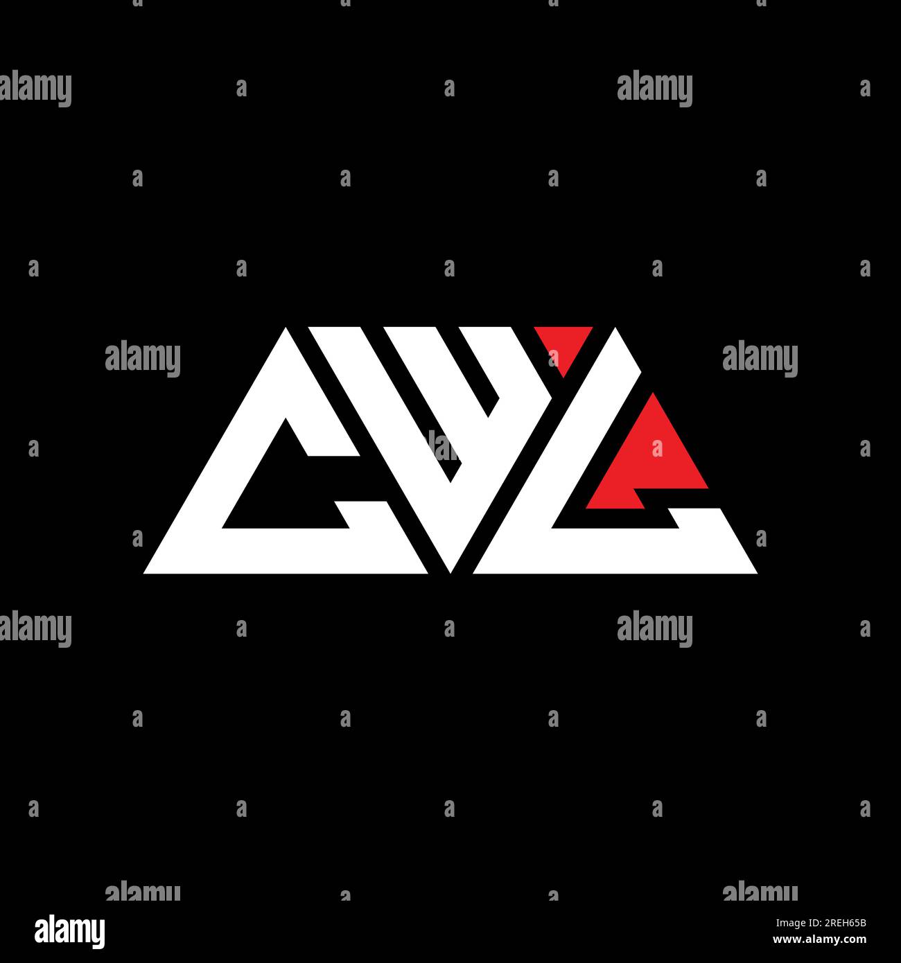 CWL triangle letter logo design with triangle shape. CWL triangle logo ...