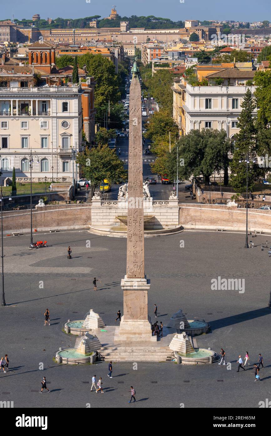 Rome, Italy, Fountain of the Lions (Fontana dei Quattro Leoni) with ...