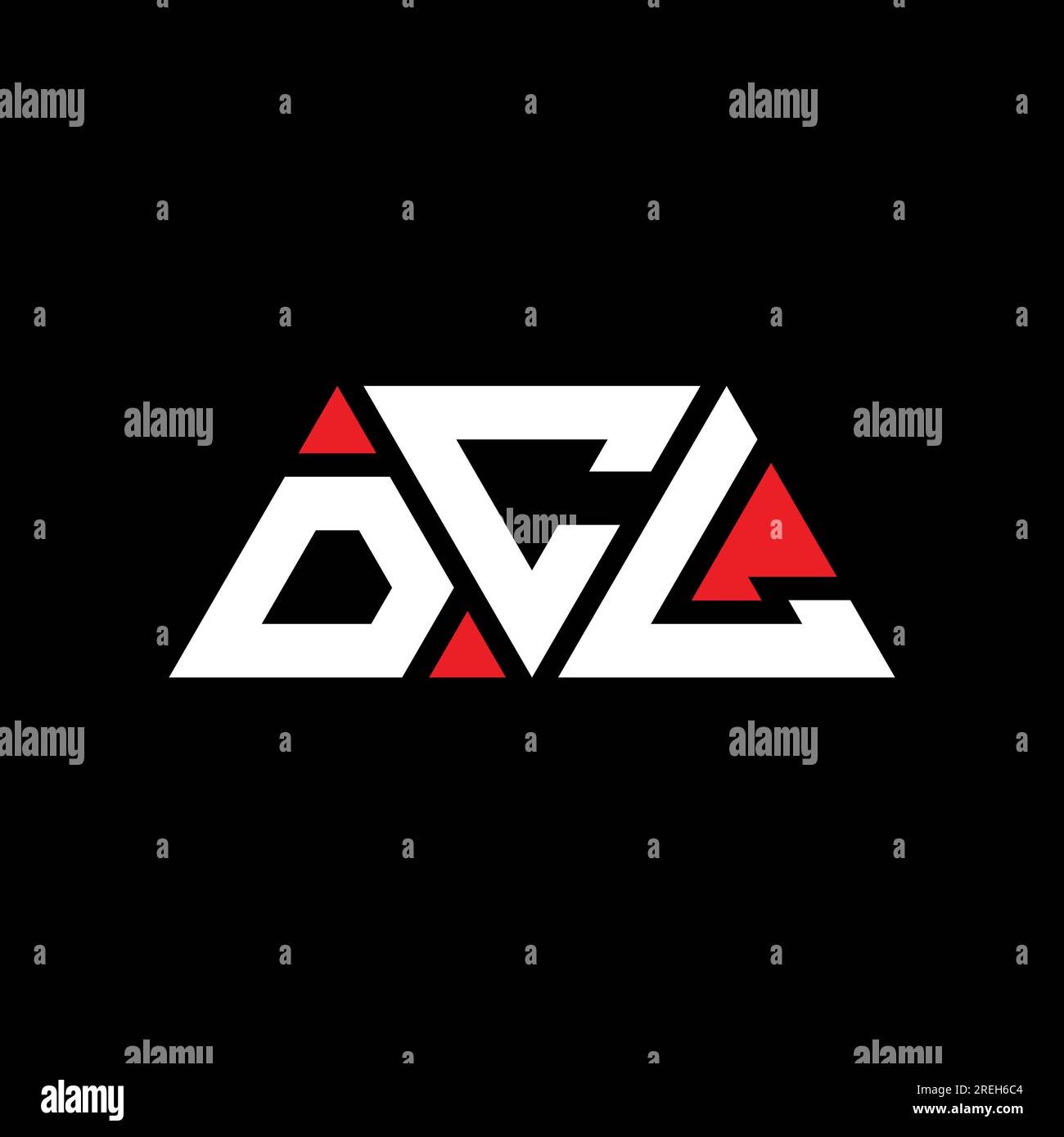 DCL triangle letter logo design with triangle shape. DCL triangle logo ...