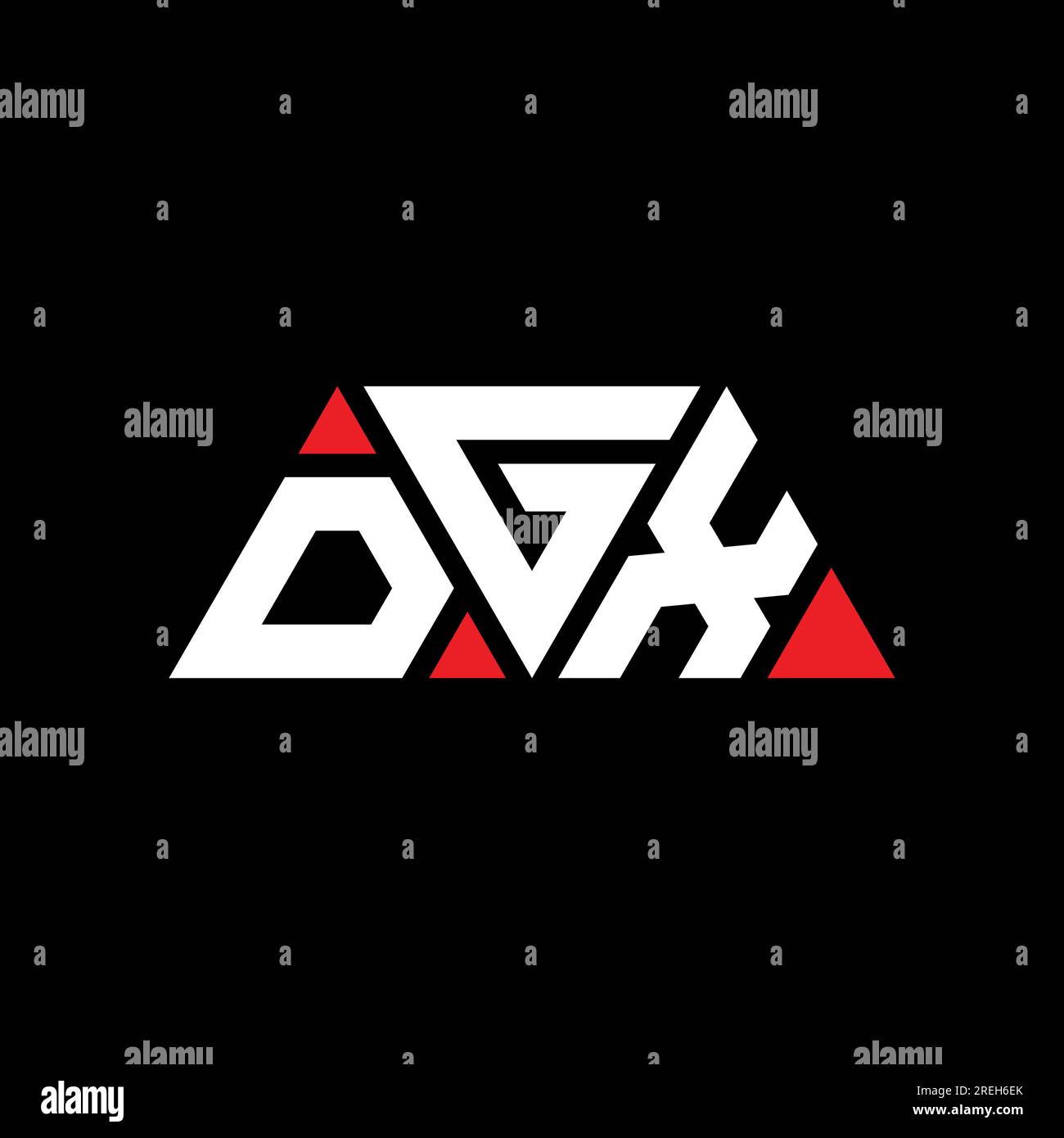 DGX triangle letter logo design with triangle shape. DGX triangle logo ...