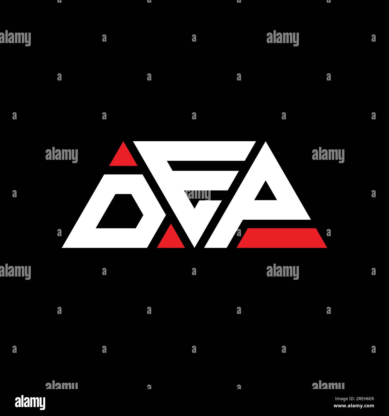 DEP triangle letter logo design with triangle shape. DEP triangle logo ...