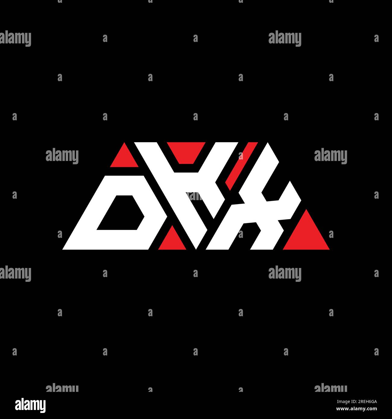 DKX triangle letter logo design with triangle shape. DKX triangle logo design monogram. DKX ...
