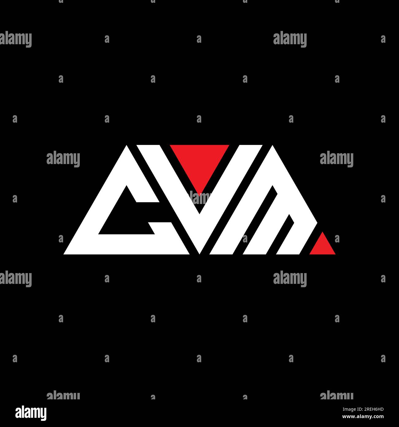 CVM triangle letter logo design with triangle shape. CVM triangle logo ...