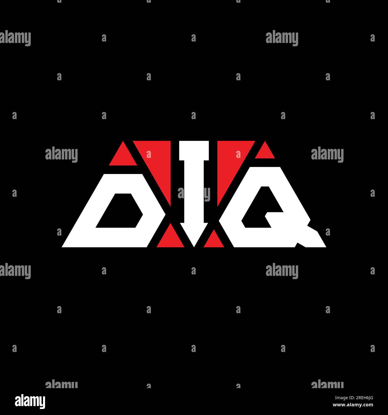 DIQ triangle letter logo design with triangle shape. DIQ triangle logo ...
