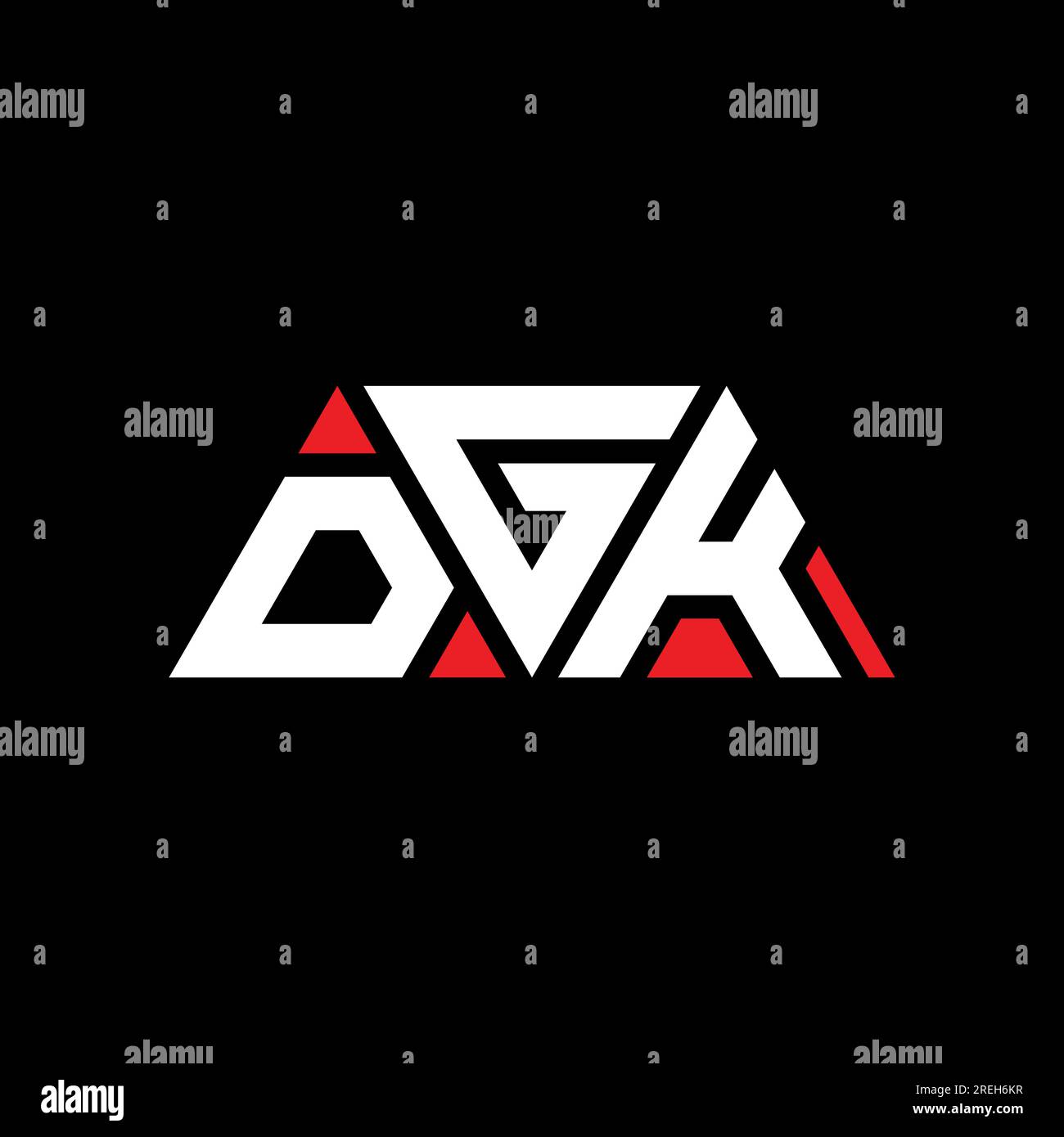 DGK triangle letter logo design with triangle shape. DGK triangle logo ...