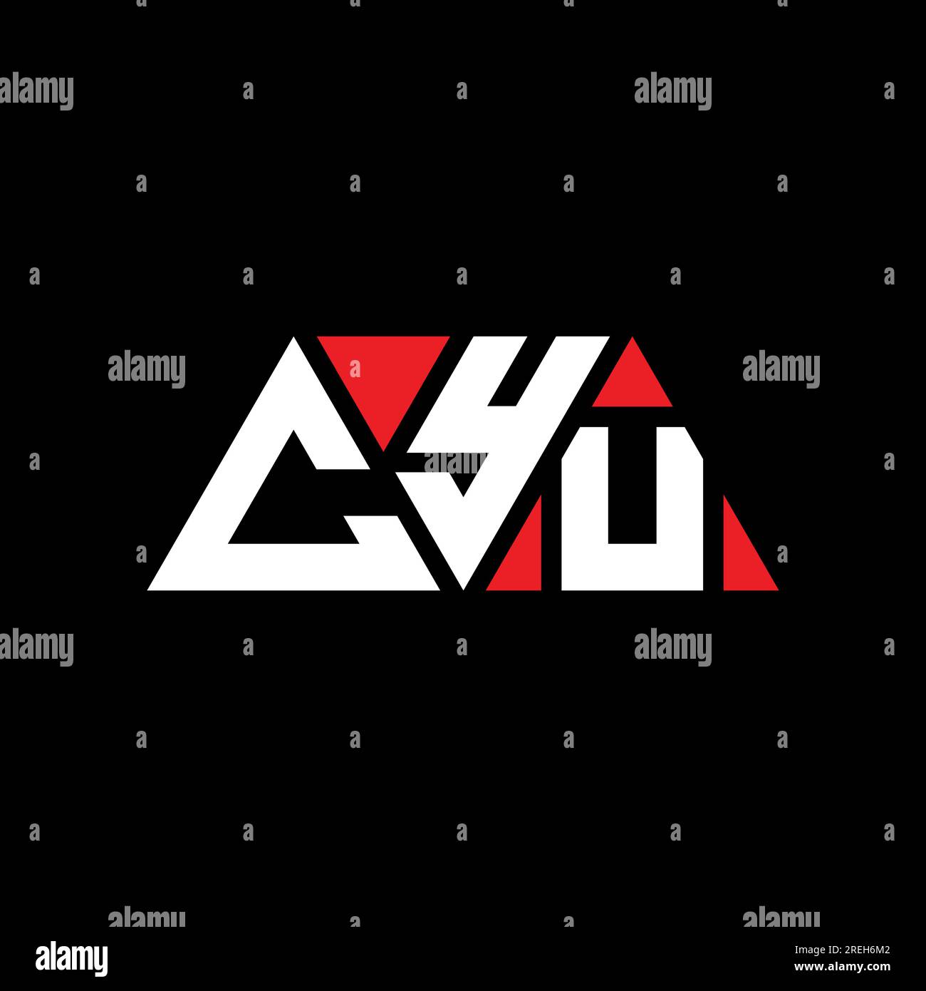 CYU triangle letter logo design with triangle shape. CYU triangle logo ...