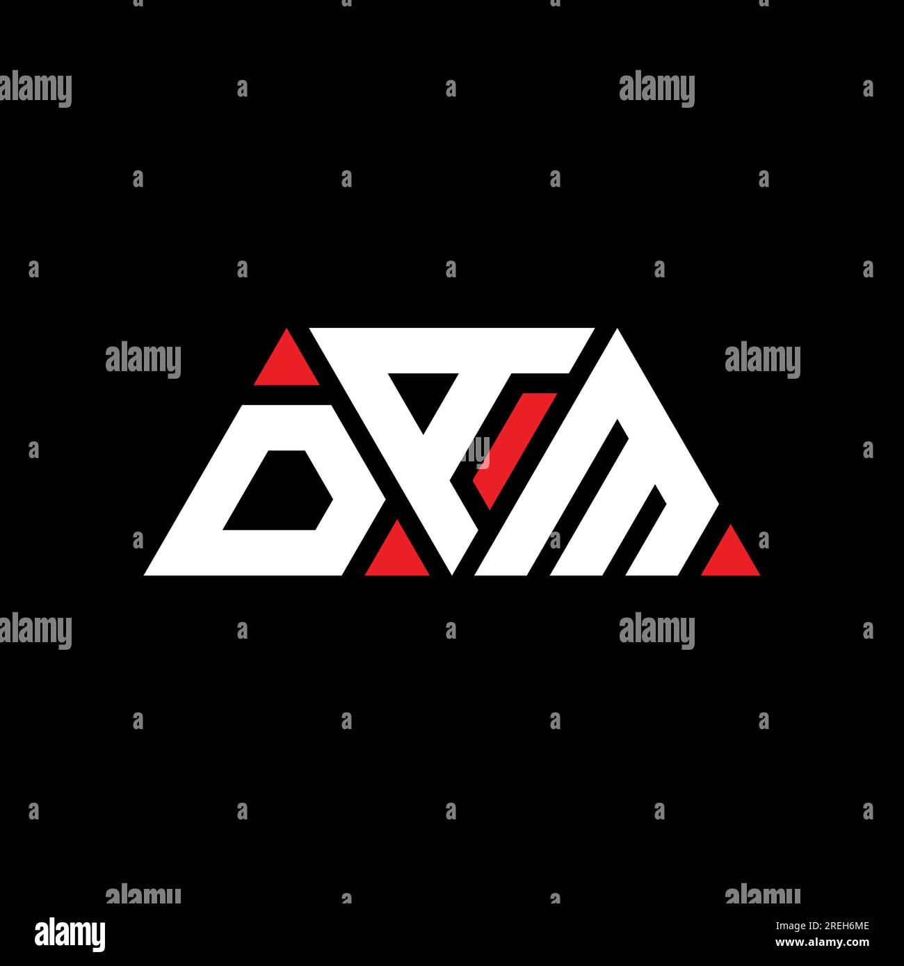 DAM triangle letter logo design with triangle shape. DAM triangle logo ...