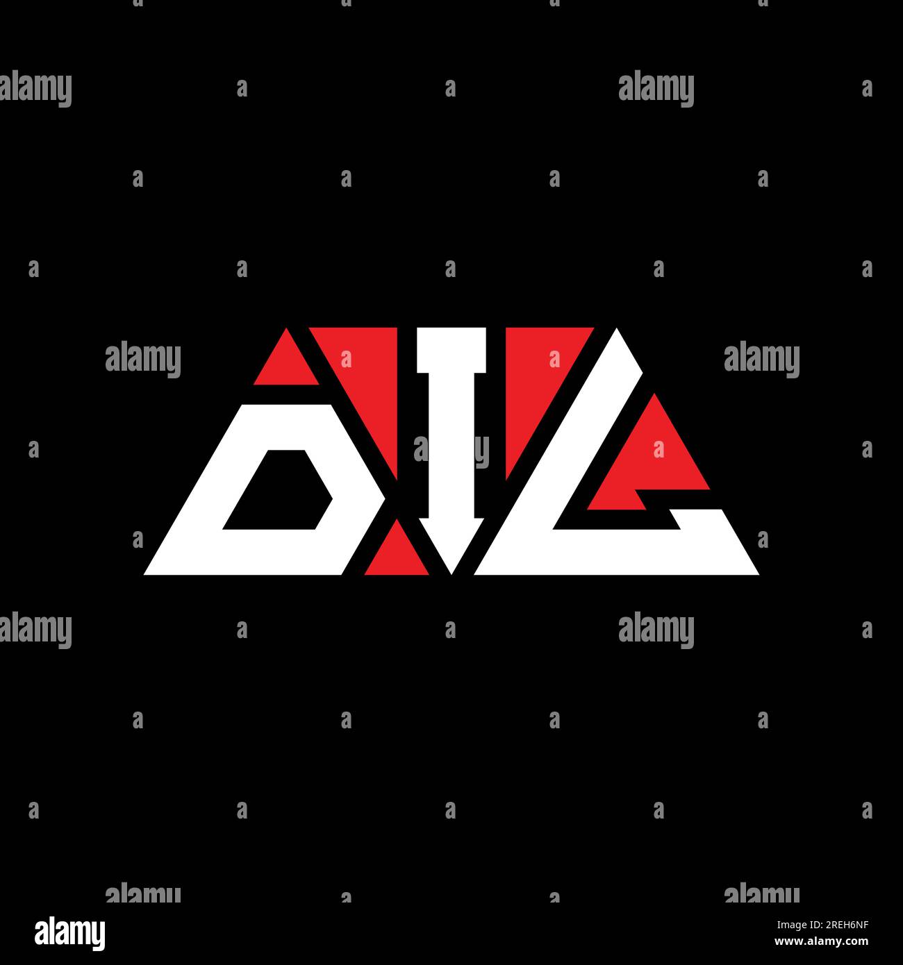 DIL triangle letter logo design with triangle shape. DIL triangle logo ...