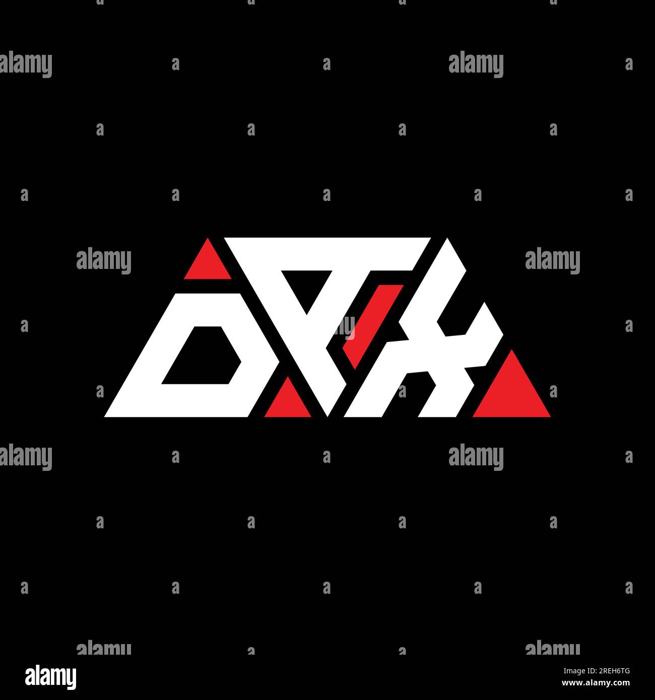 DAX triangle letter logo design with triangle shape. DAX triangle logo ...