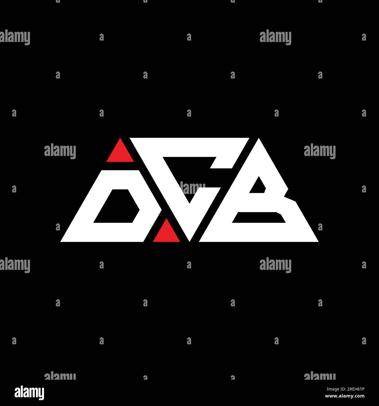 DCB triangle letter logo design with triangle shape. DCB triangle logo ...