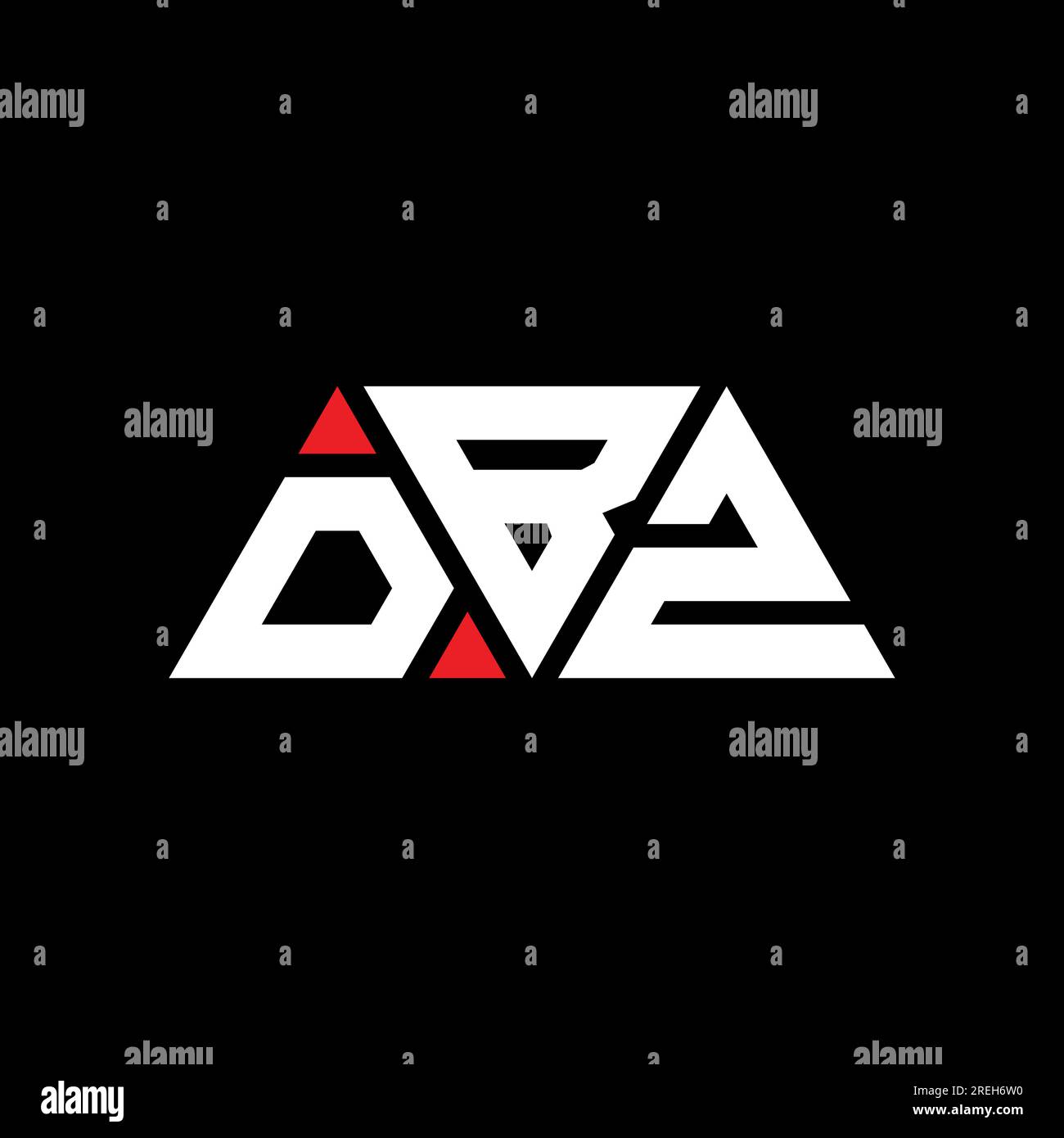 DBZ triangle letter logo design with triangle shape. DBZ triangle logo ...