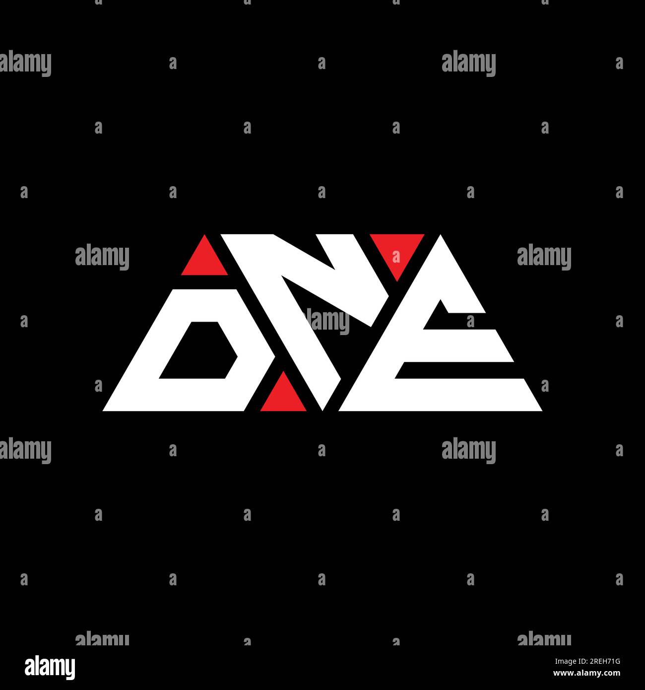 DNE triangle letter logo design with triangle shape. DNE triangle logo ...