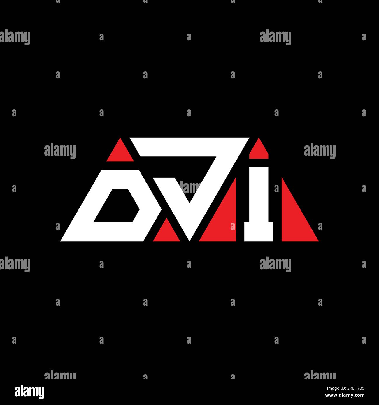 DJI triangle letter logo design with triangle shape. DJI triangle logo ...