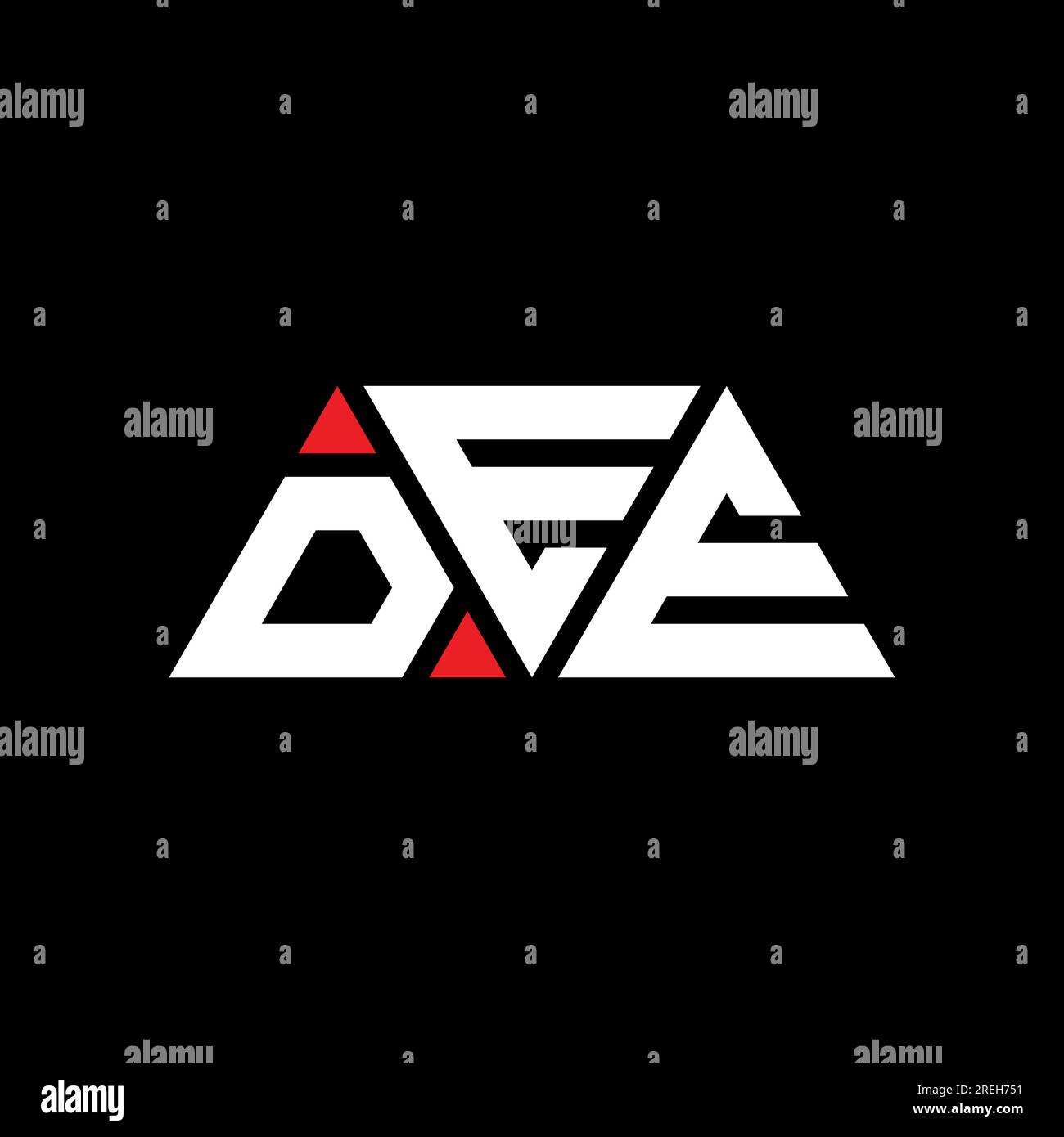 DEE triangle letter logo design with triangle shape. DEE triangle logo ...