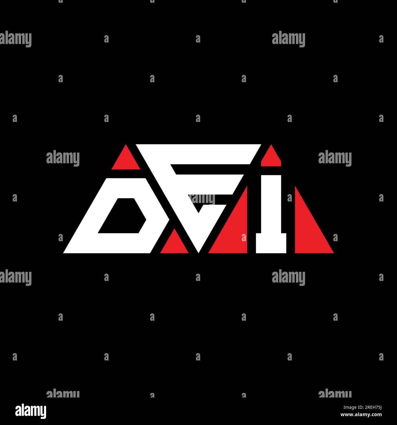 DEI triangle letter logo design with triangle shape. DEI triangle logo ...