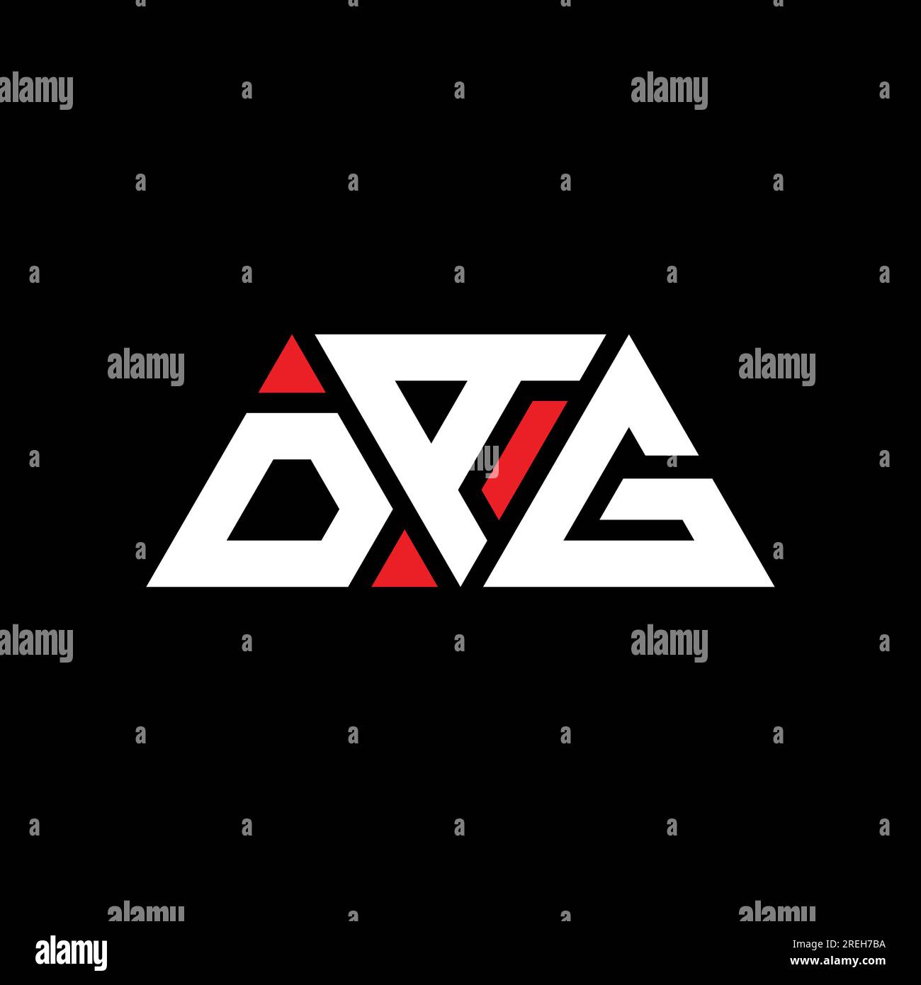 DAG triangle letter logo design with triangle shape. DAG triangle logo ...