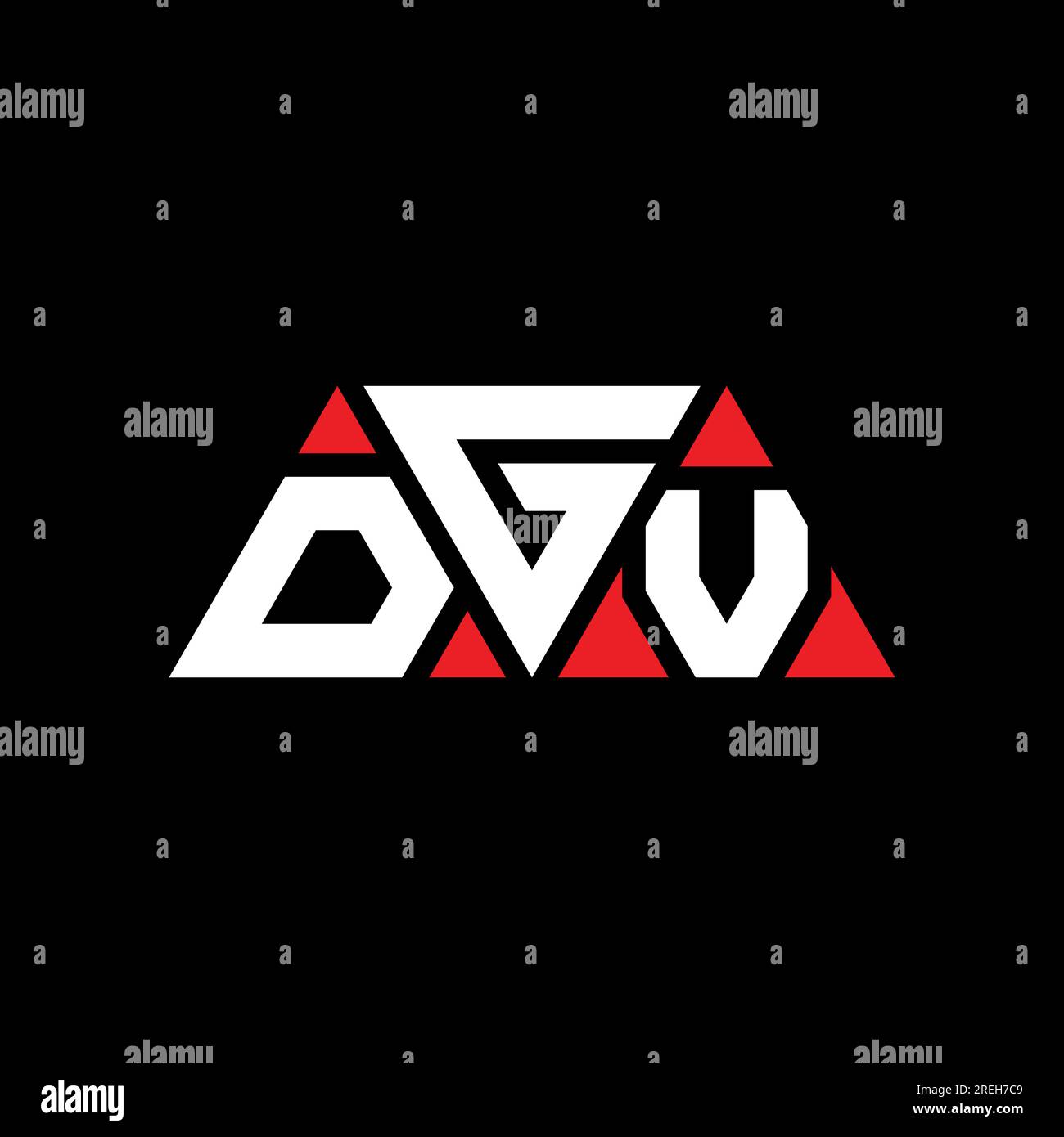 DGV triangle letter logo design with triangle shape. DGV triangle logo ...
