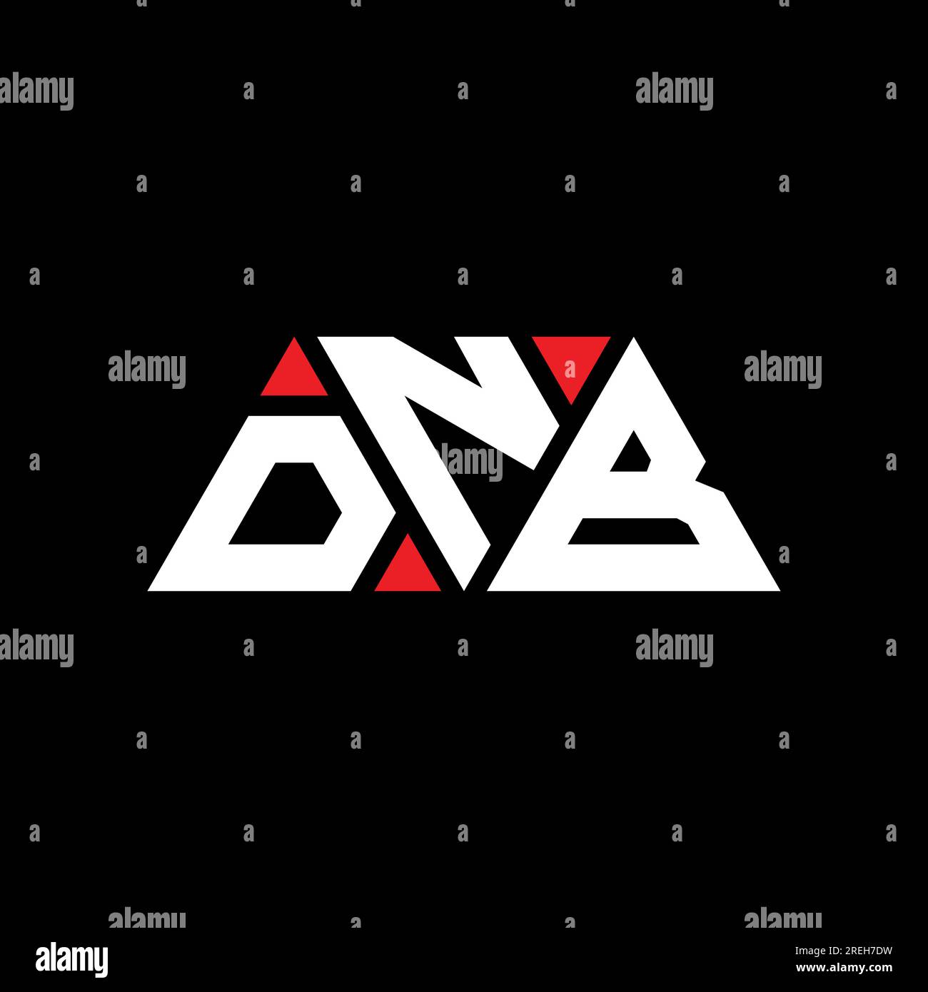 DNB triangle letter logo design with triangle shape. DNB triangle logo ...