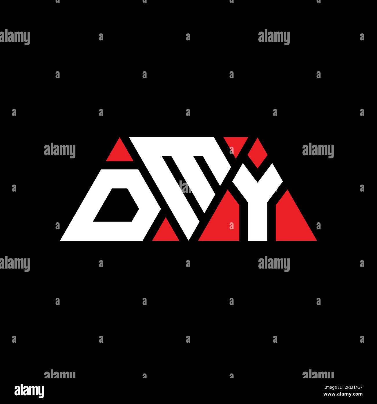 DMY triangle letter logo design with triangle shape. DMY triangle logo ...