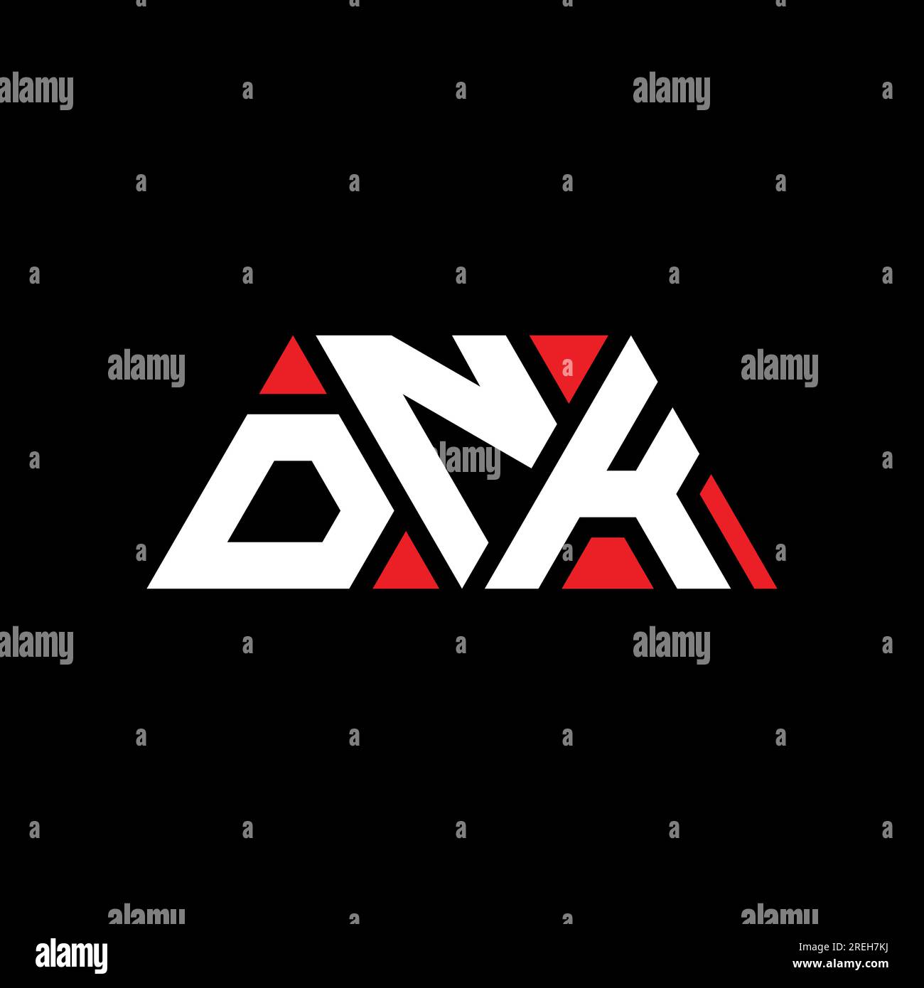 DNK triangle letter logo design with triangle shape. DNK triangle logo ...