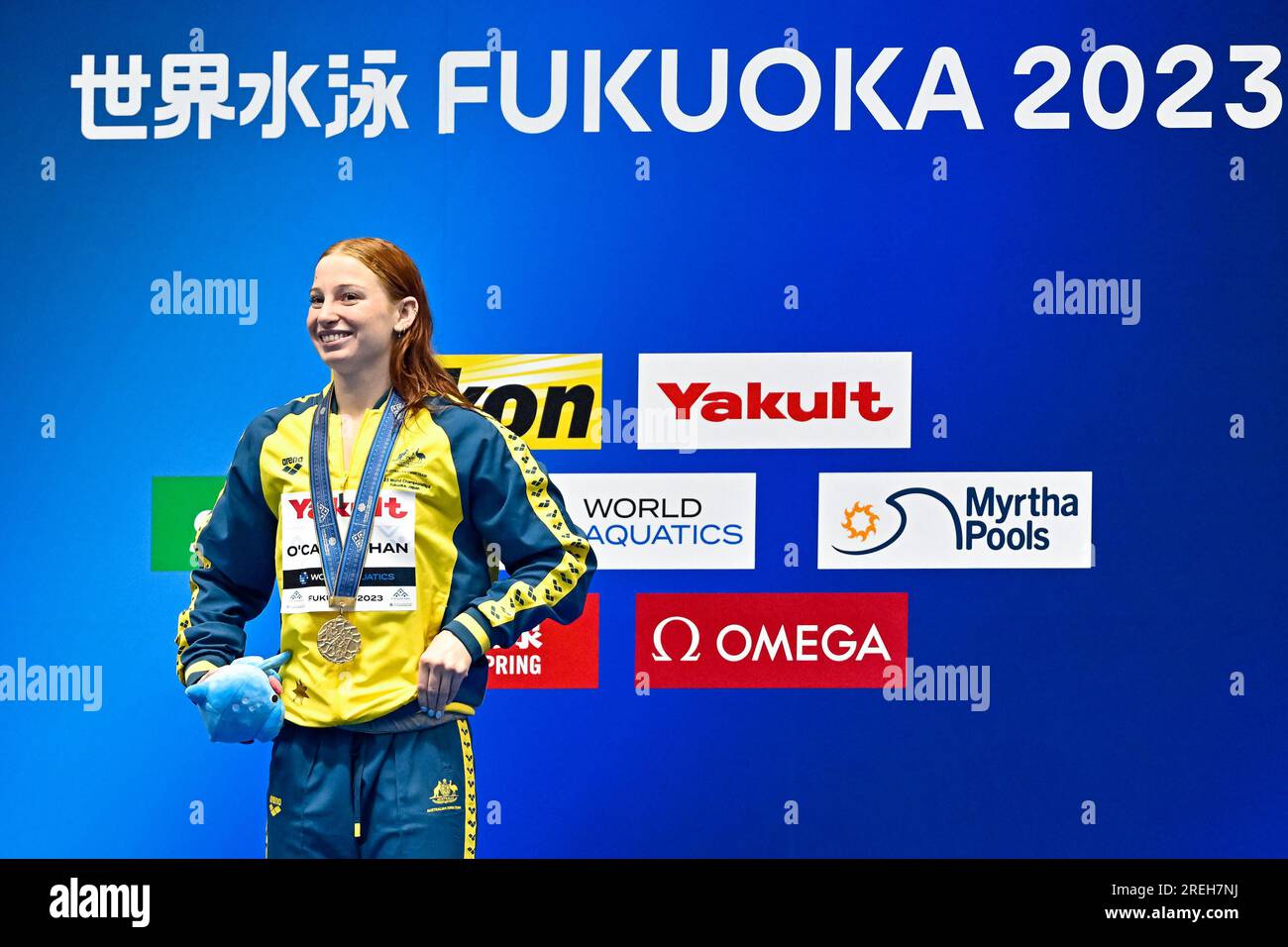 Fukuoka Japan 28th July 2023 Mollie Ocallaghan Of Australia Stands