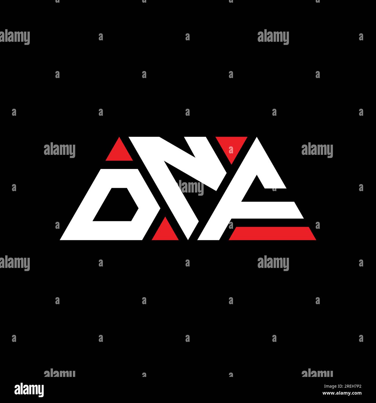 DNF triangle letter logo design with triangle shape. DNF triangle logo ...