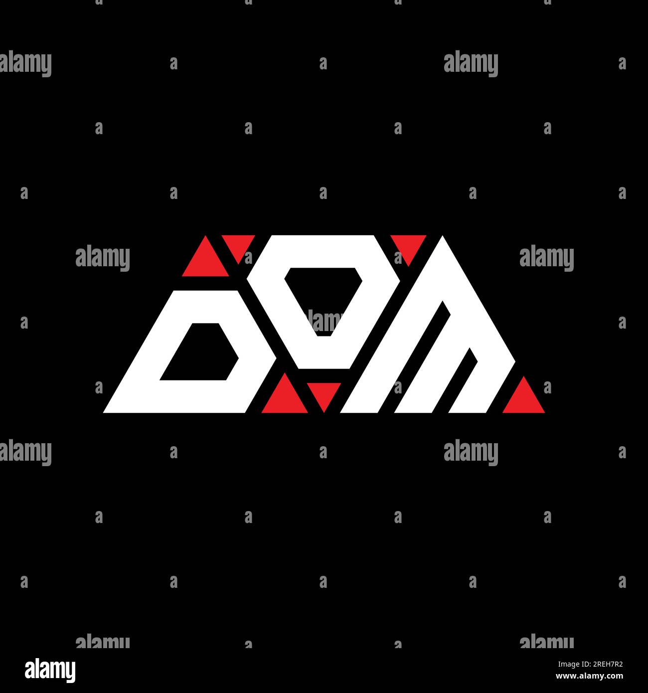 DOM triangle letter logo design with triangle shape. DOM triangle logo ...