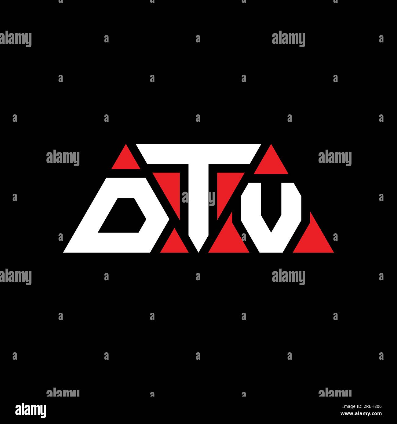 DTV triangle letter logo design with triangle shape. DTV triangle logo ...