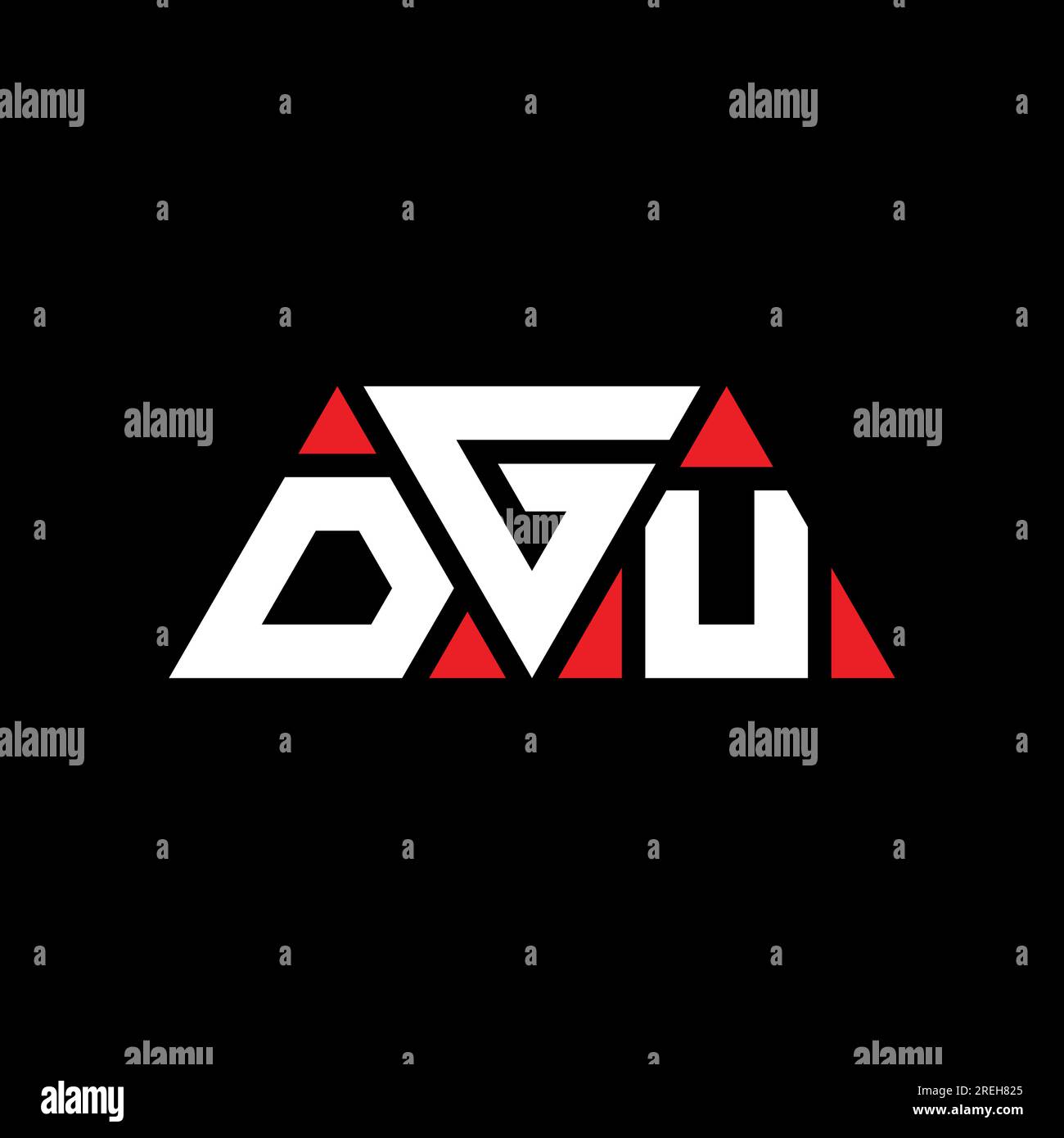 DGU triangle letter logo design with triangle shape. DGU triangle logo ...