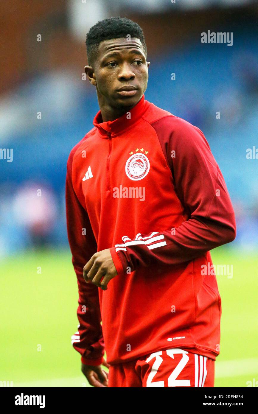 Aguibou Camara, playing for Olympiacos FC, photographed during a ...