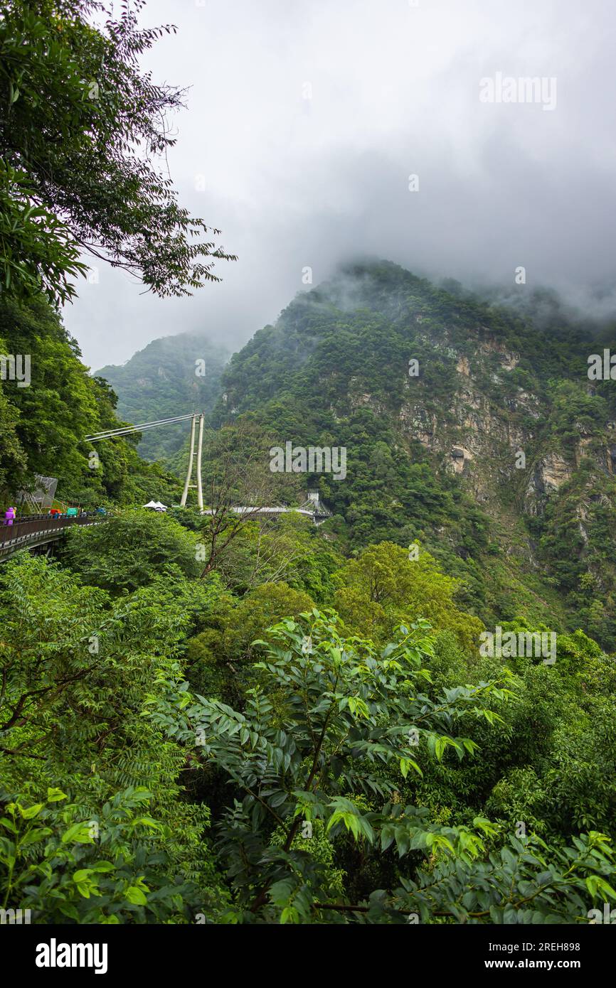 Blow Bay Suspension Bridge or Mountain Moon bridge. A impressive ...