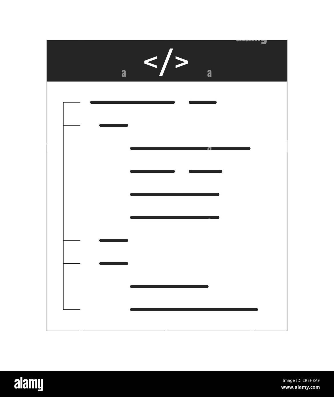 Open source code on web page flat monochrome isolated vector object ... Open source code on web page flat monochrome isolated vector object ...