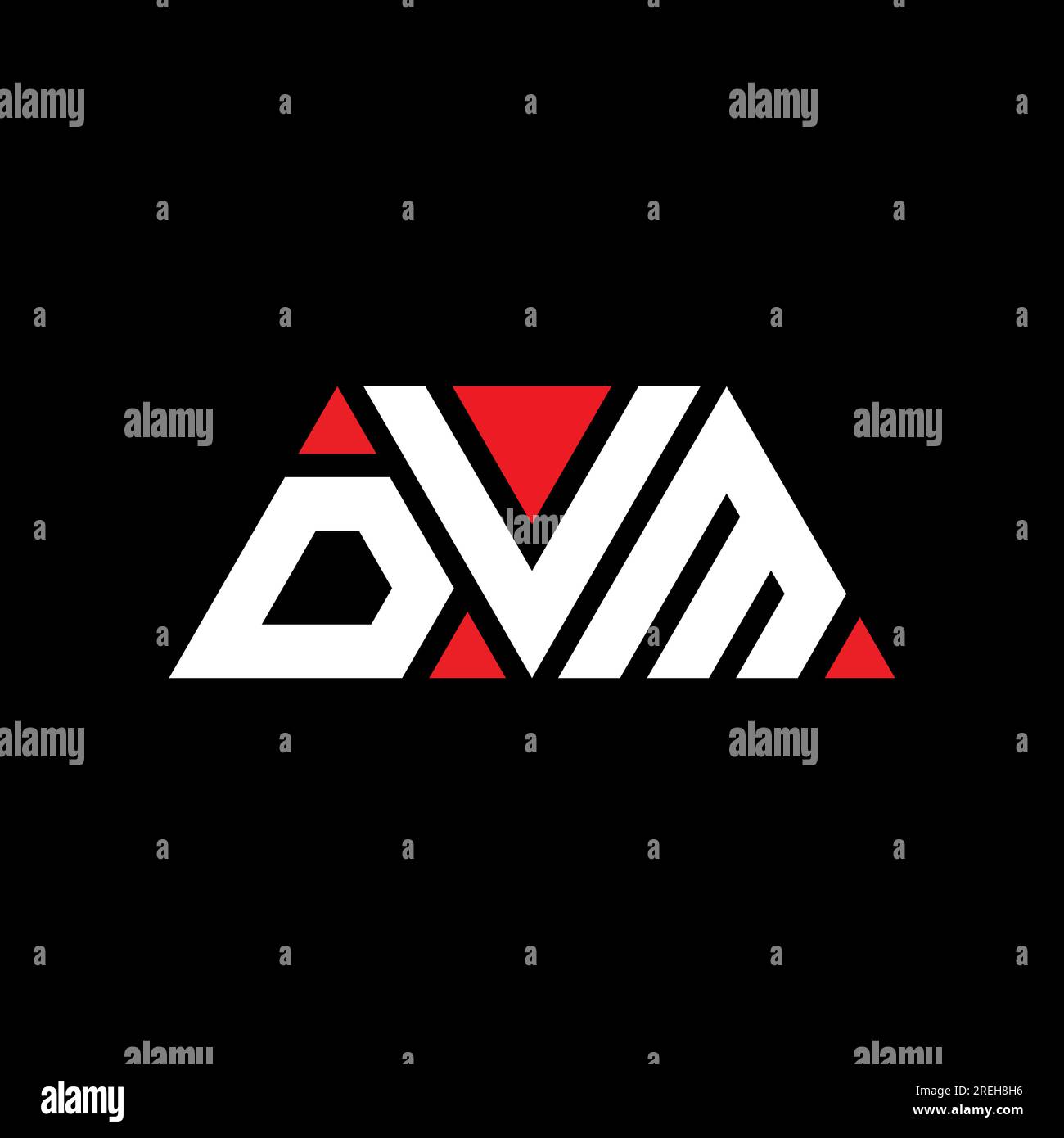 DVM triangle letter logo design with triangle shape. DVM triangle logo ...
