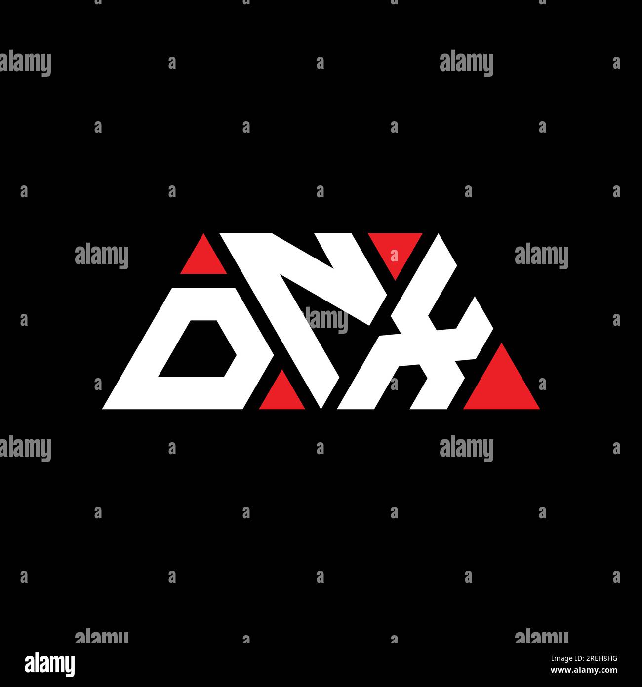DNX triangle letter logo design with triangle shape. DNX triangle logo ...