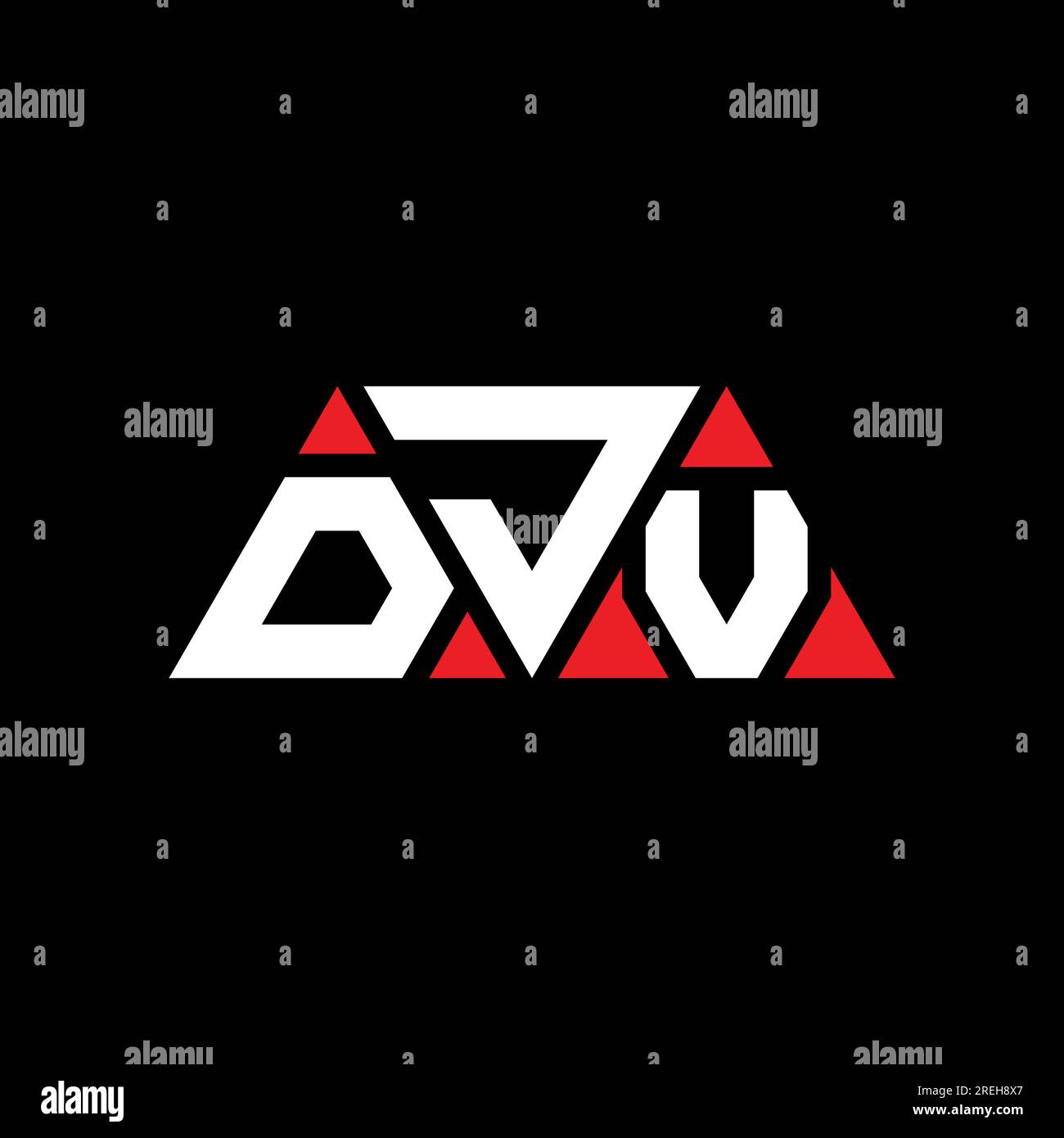 DJV triangle letter logo design with triangle shape. DJV triangle logo ...