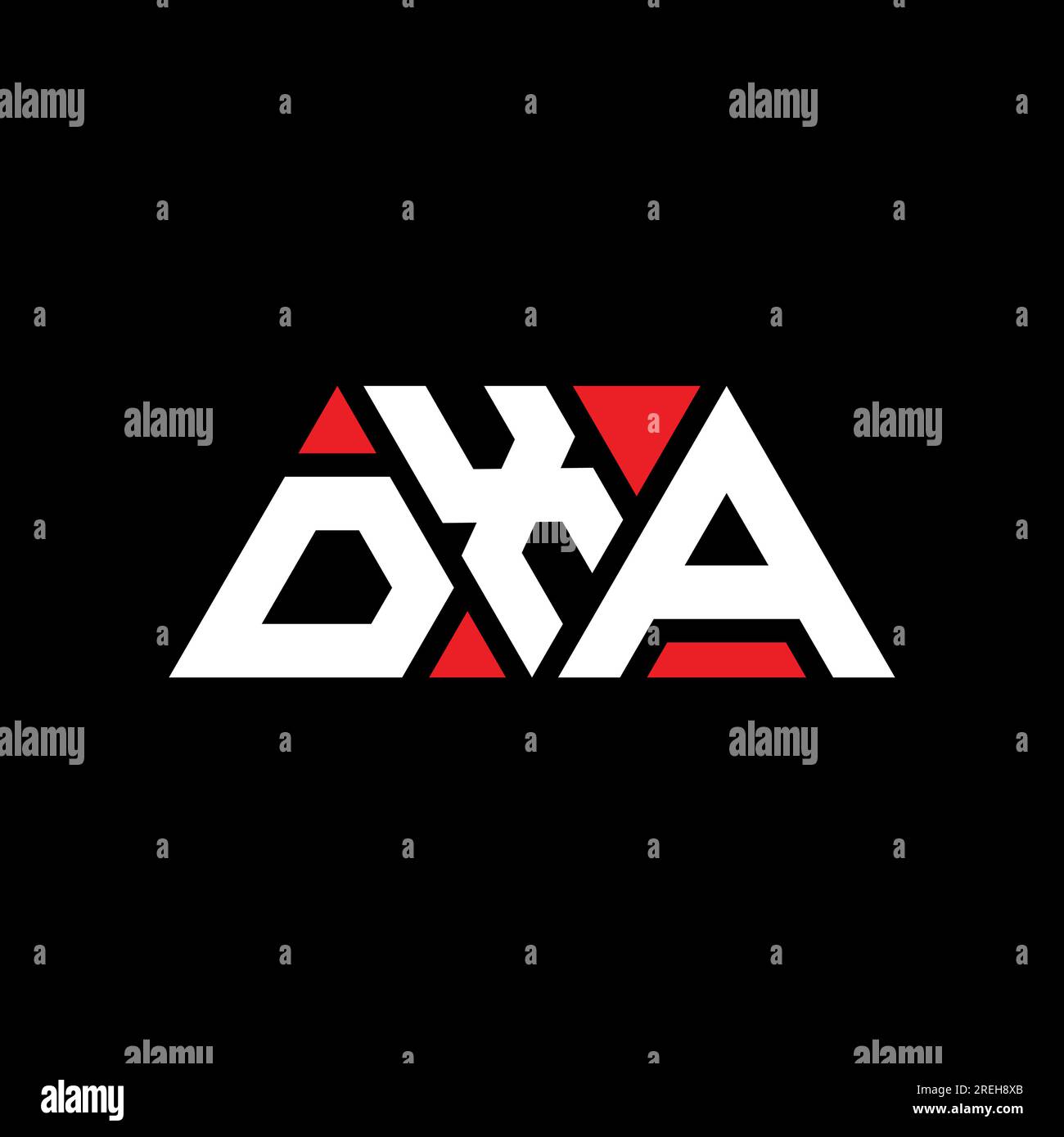 DXA triangle letter logo design with triangle shape. DXA triangle logo design monogram. DXA ...