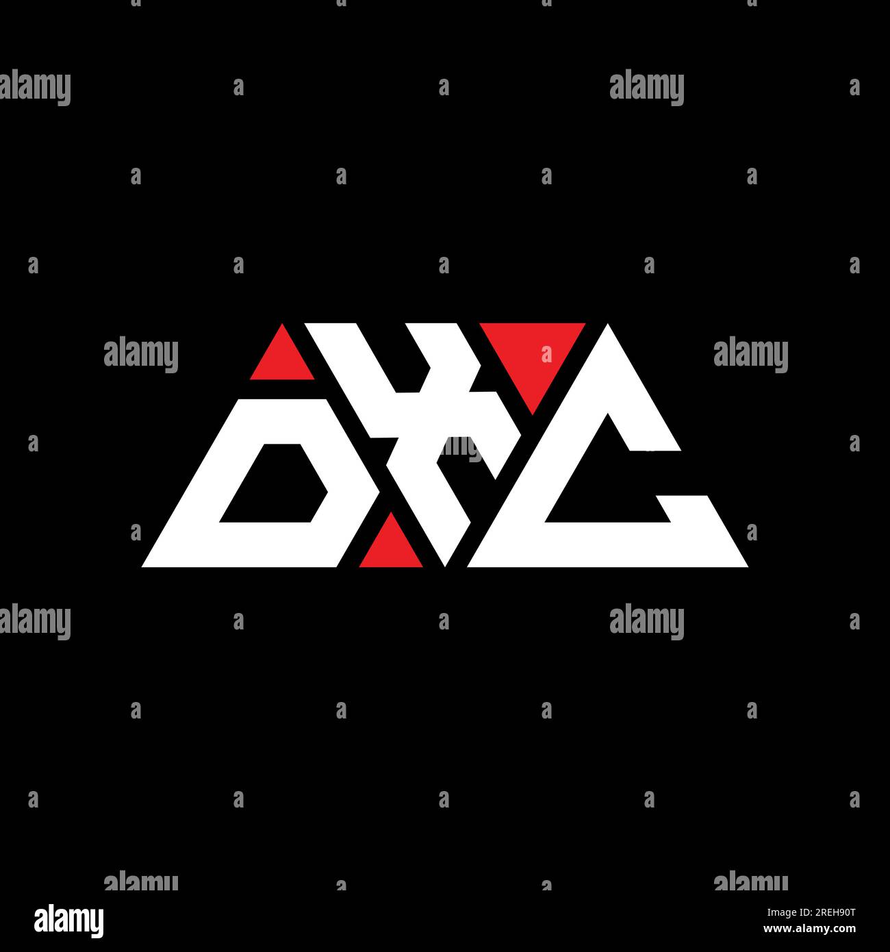 DXC triangle letter logo design with triangle shape. DXC triangle logo ...