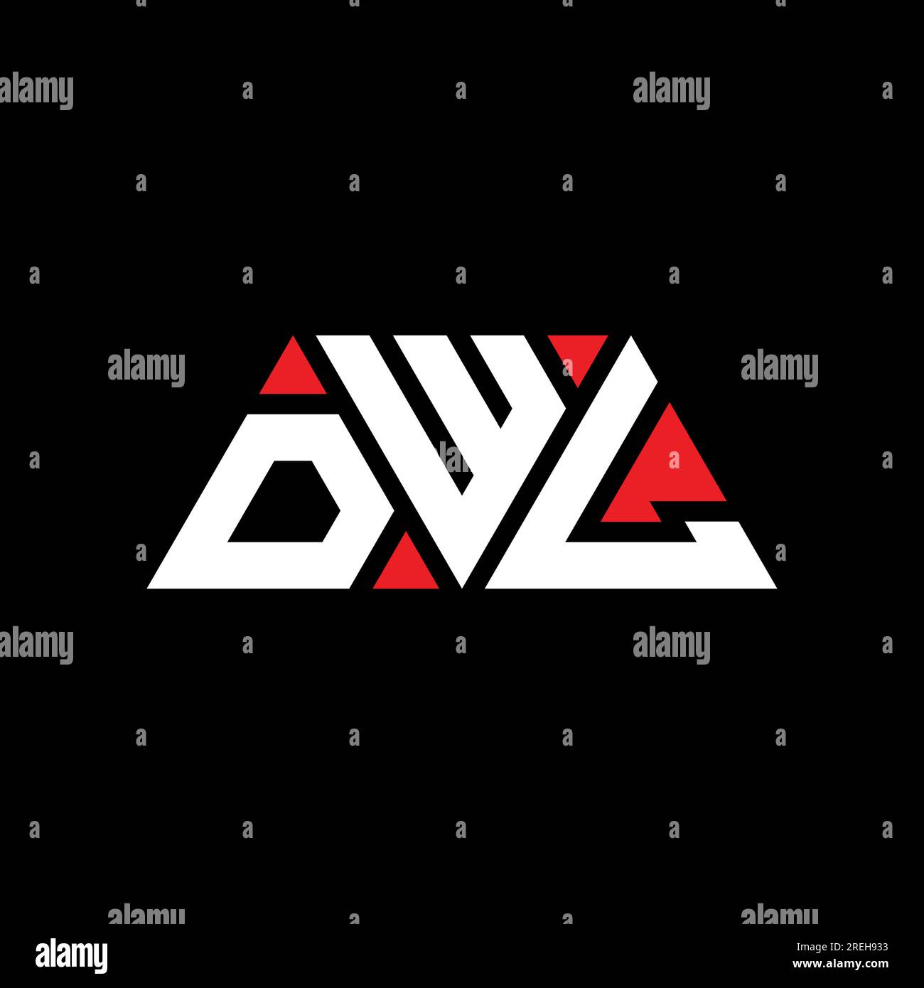 DWL triangle letter logo design with triangle shape. DWL triangle logo ...