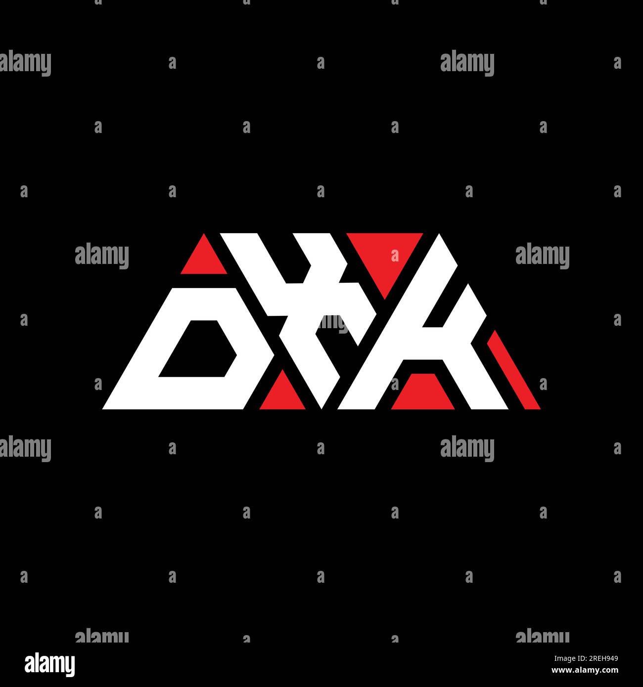 DXK triangle letter logo design with triangle shape. DXK triangle logo ...