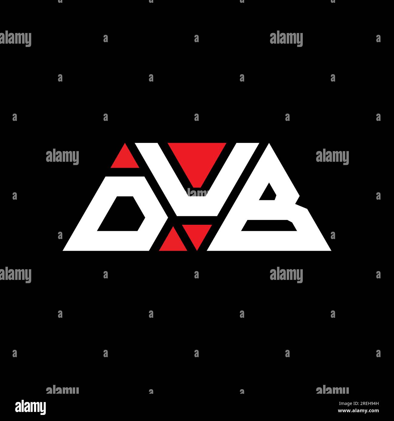 DUB triangle letter logo design with triangle shape. DUB triangle logo ...