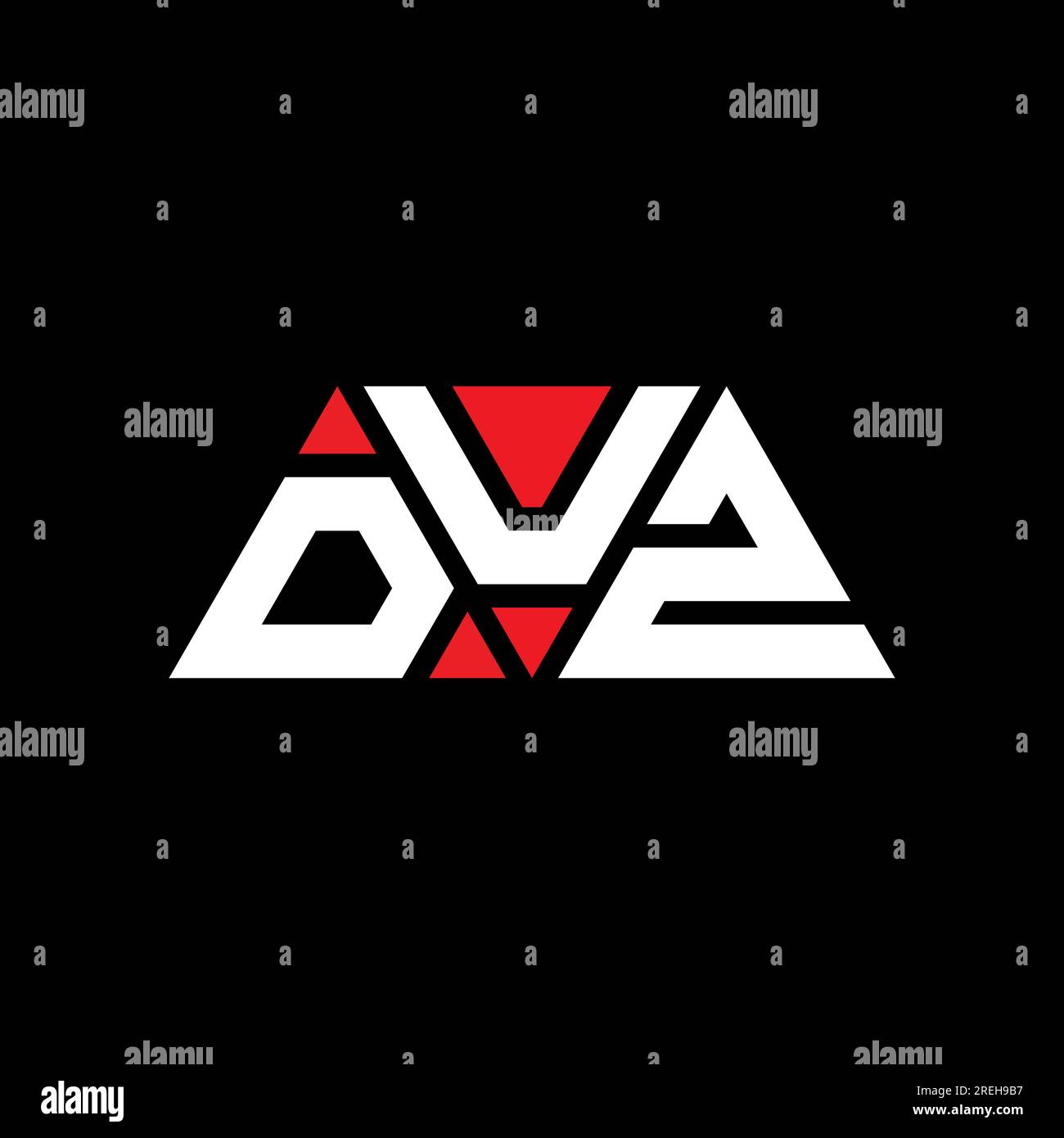 DUZ triangle letter logo design with triangle shape. DUZ triangle logo ...