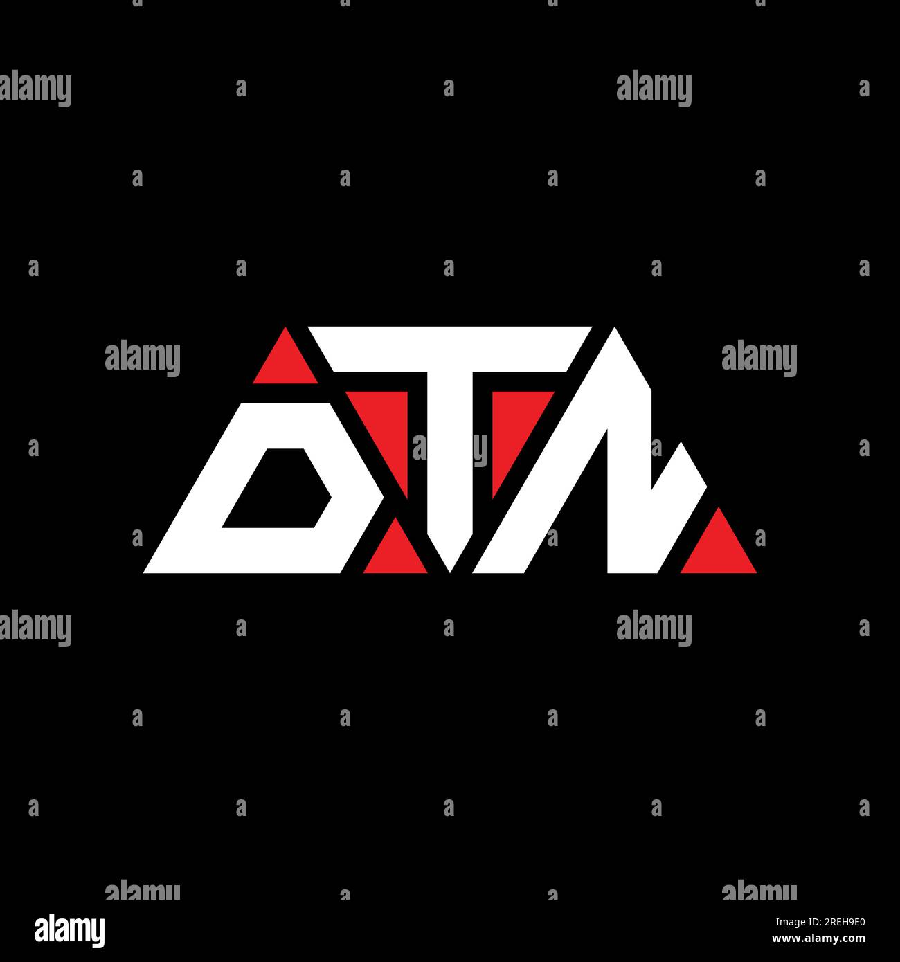 DTN triangle letter logo design with triangle shape. DTN triangle logo ...