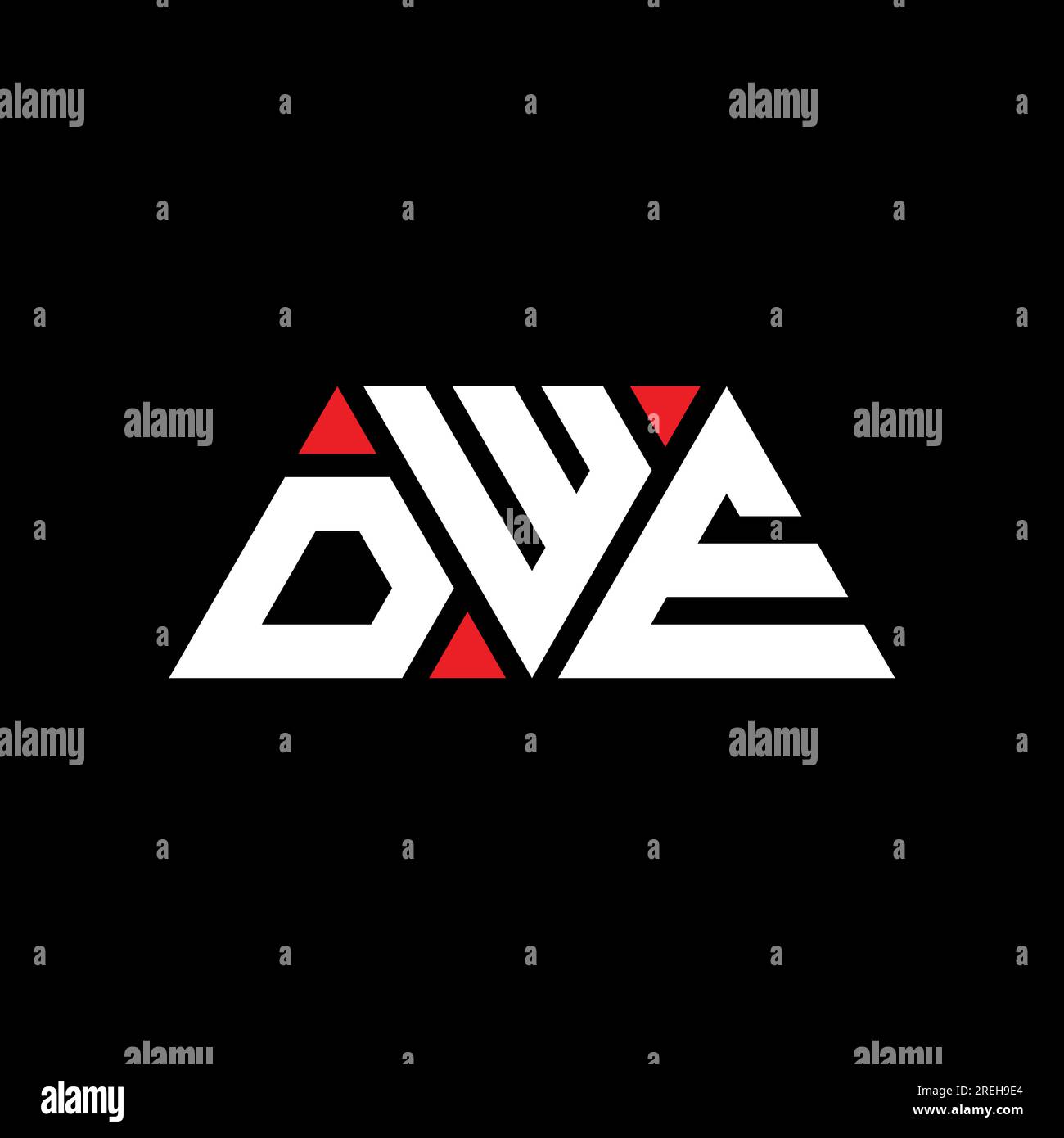 DWE triangle letter logo design with triangle shape. DWE triangle logo ...
