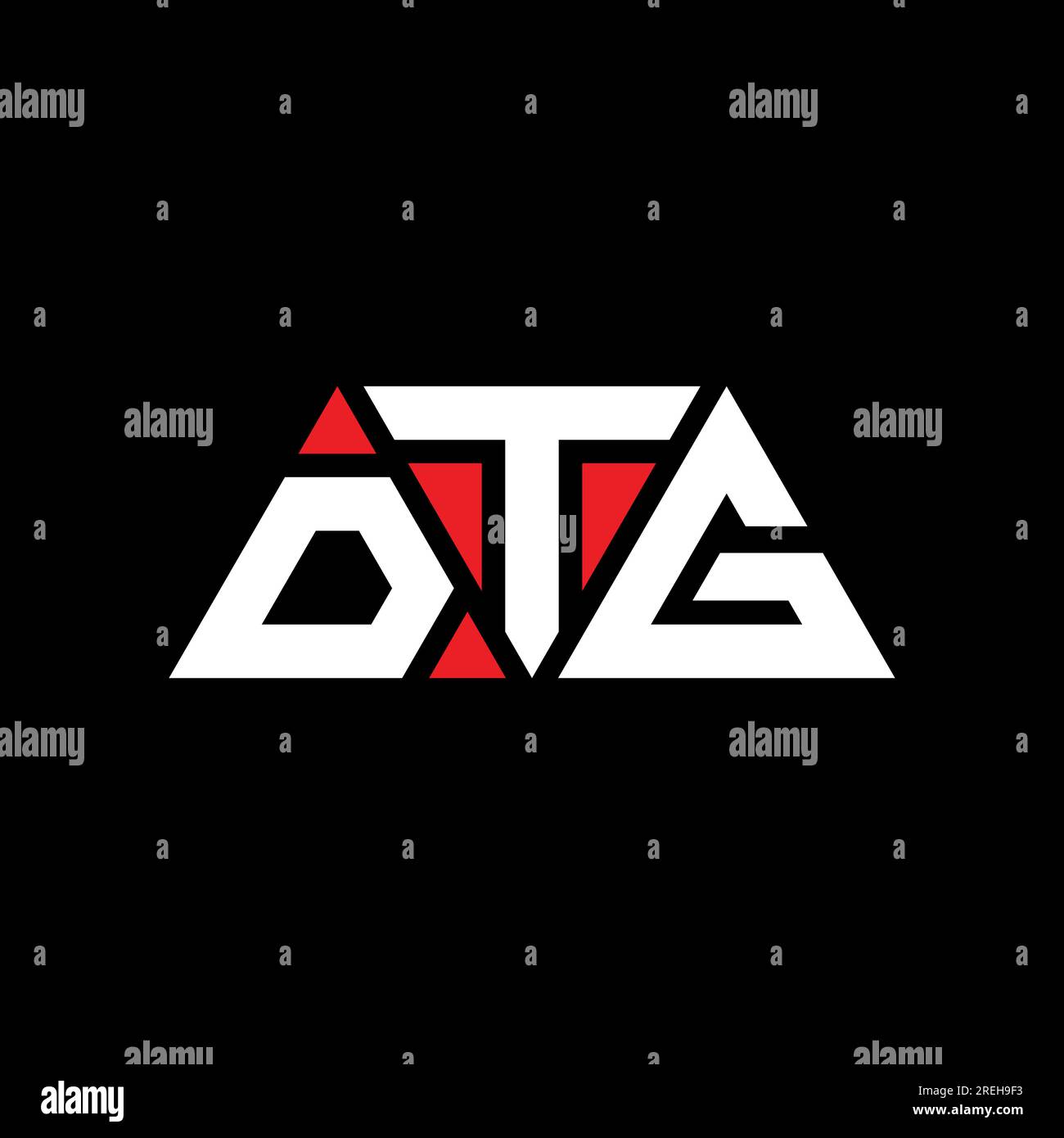 DTG triangle letter logo design with triangle shape. DTG triangle logo ...